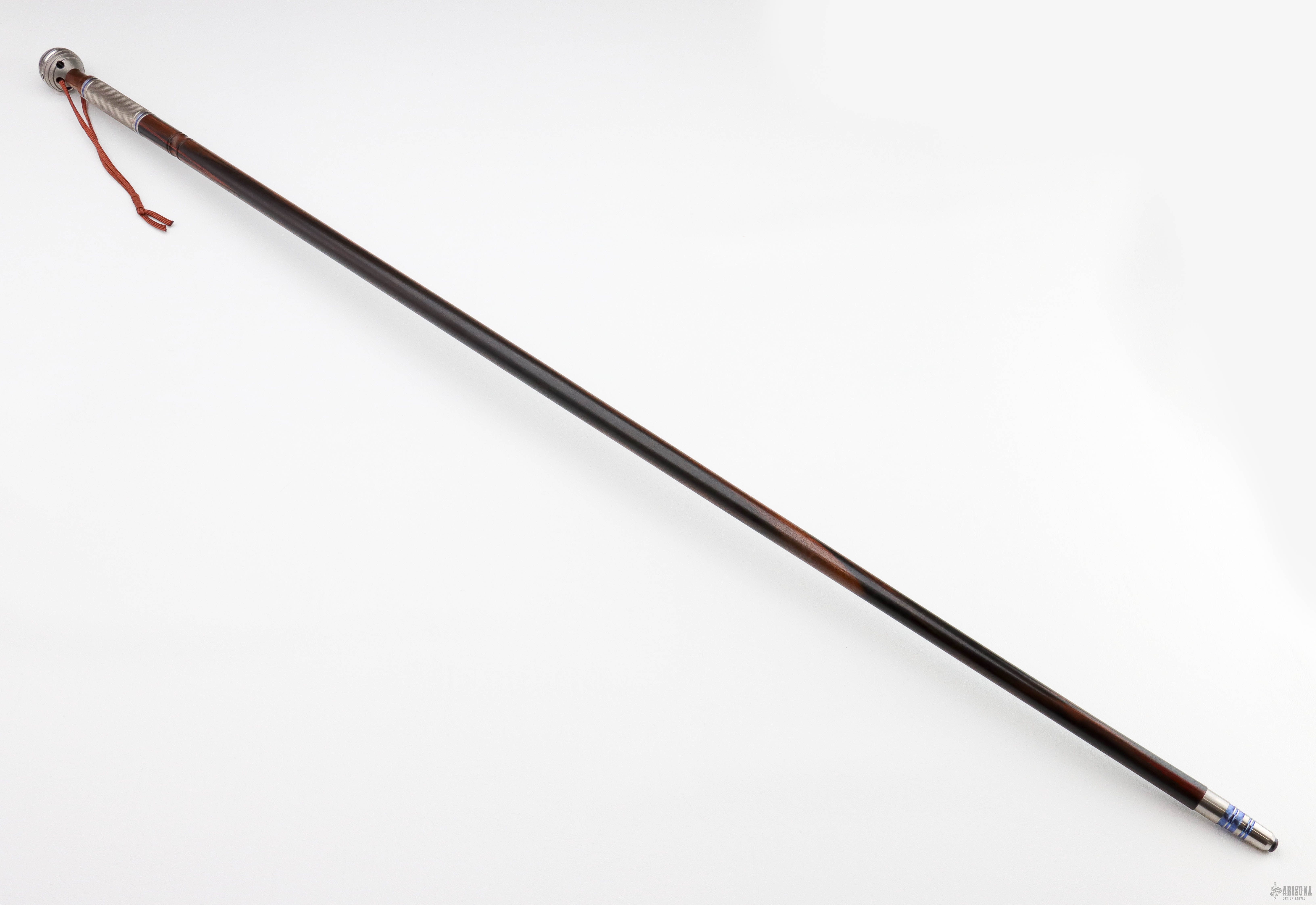 Ebony and Titanium Staff - Arizona Custom Knives