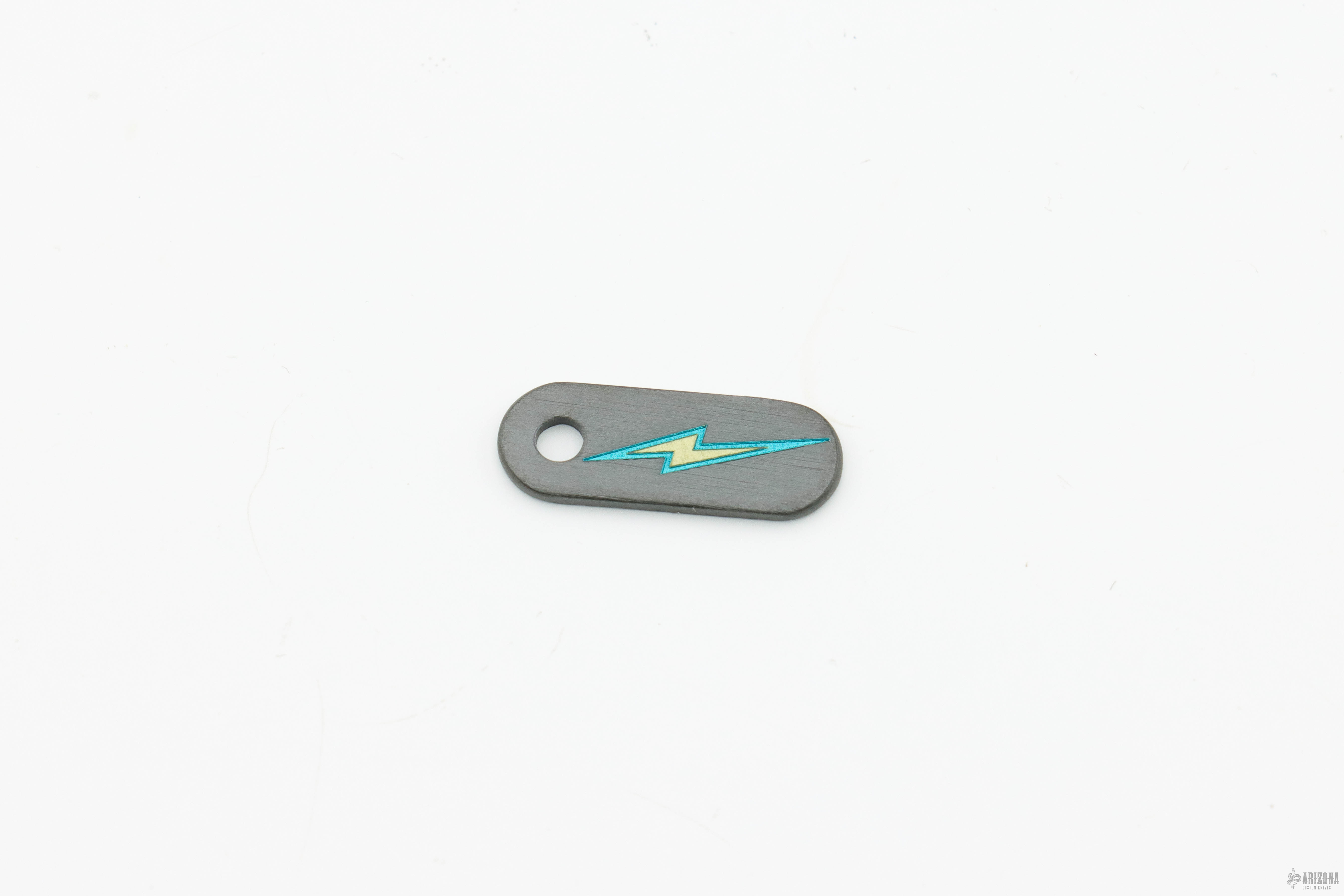 Niobium Filler Tab - Lightning Bolt - Arizona Custom Knives