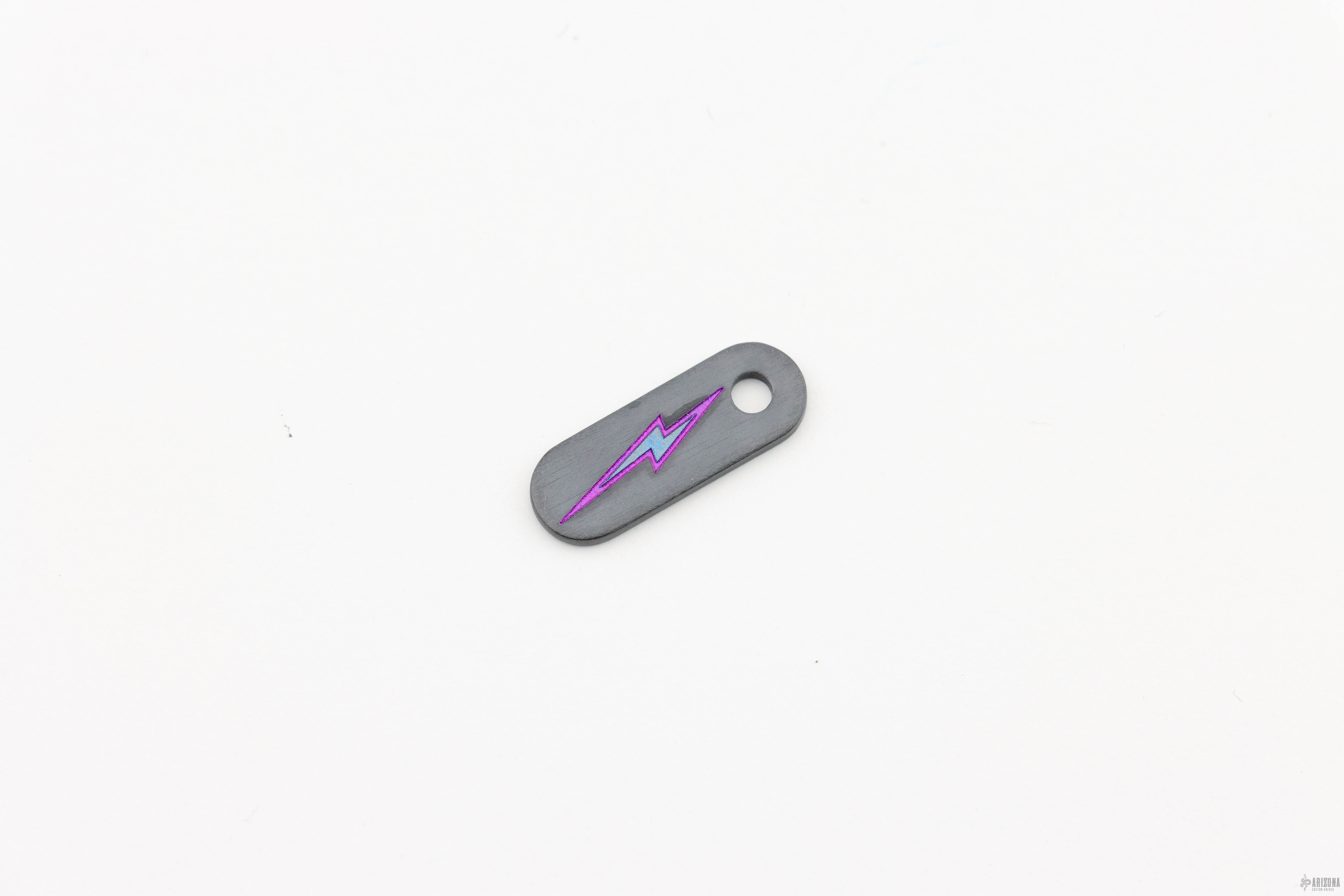 Niobium Filler Tab - Lightning Bolt - Arizona Custom Knives