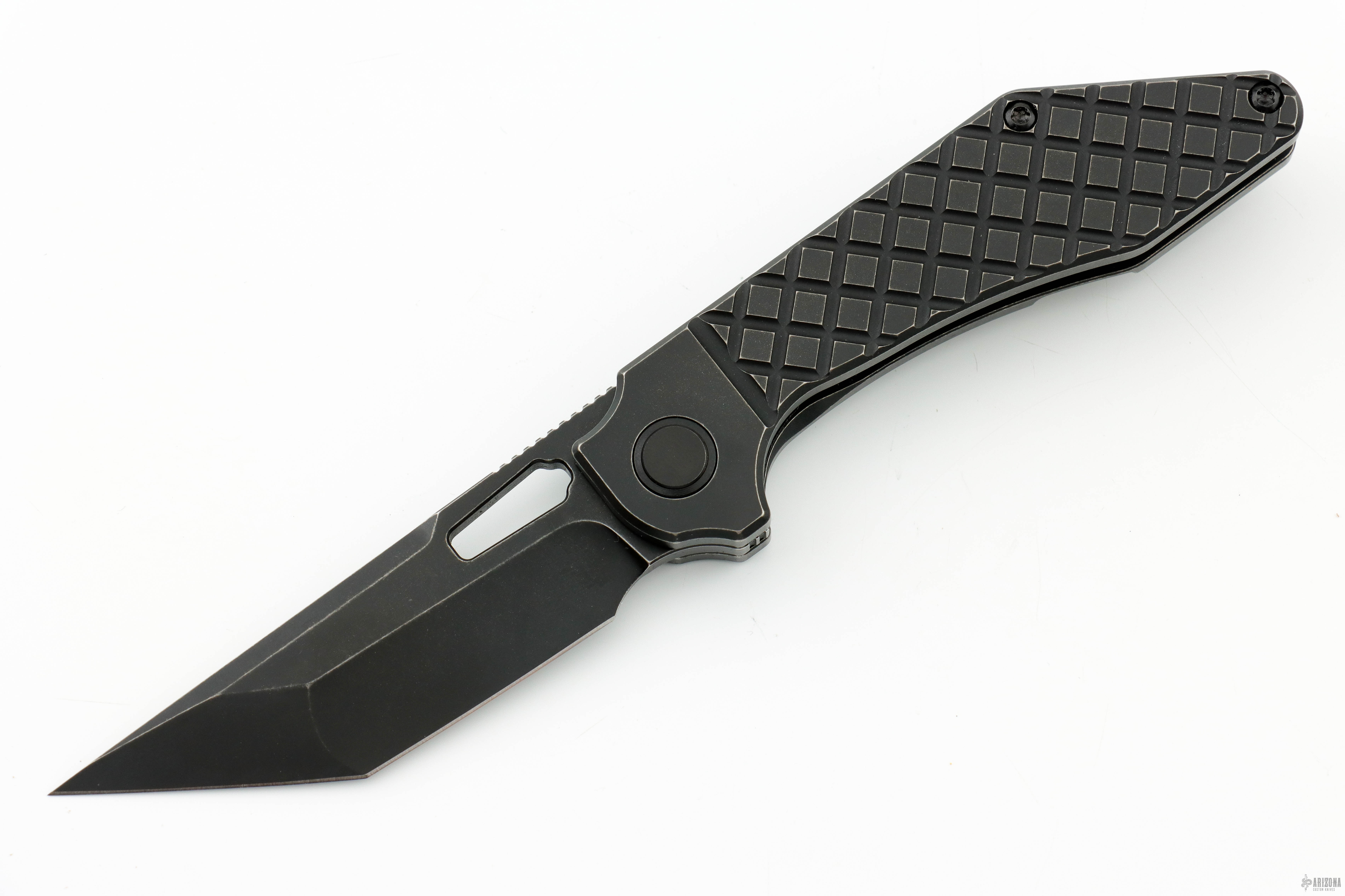 Black Stonewashed Tripper #96 - Arizona Custom Knives