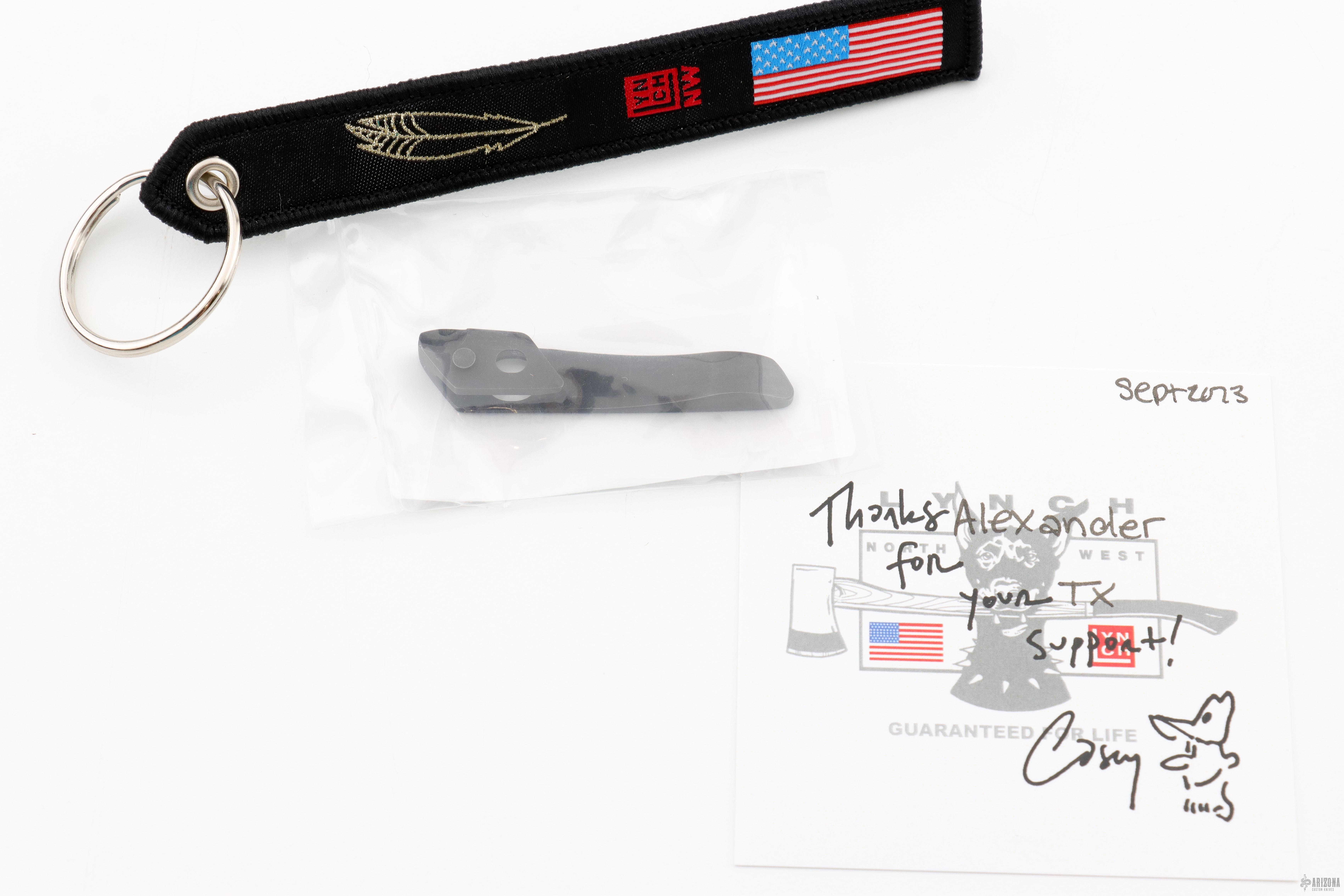 STR-1 Strider Machined Clip - Black - Arizona Custom Knives