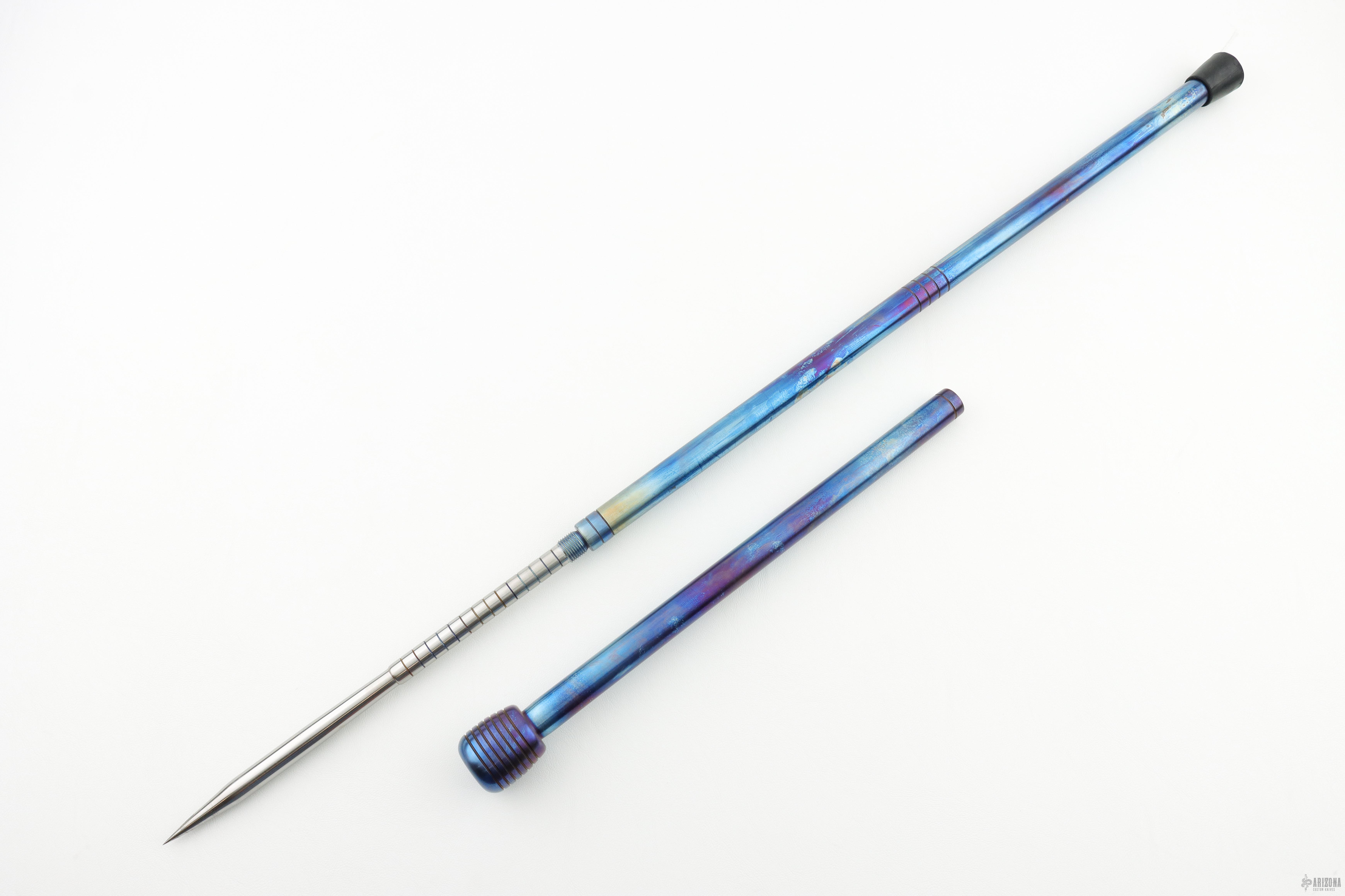 Titanium Spear-Mace Cane - Arizona Custom Knives