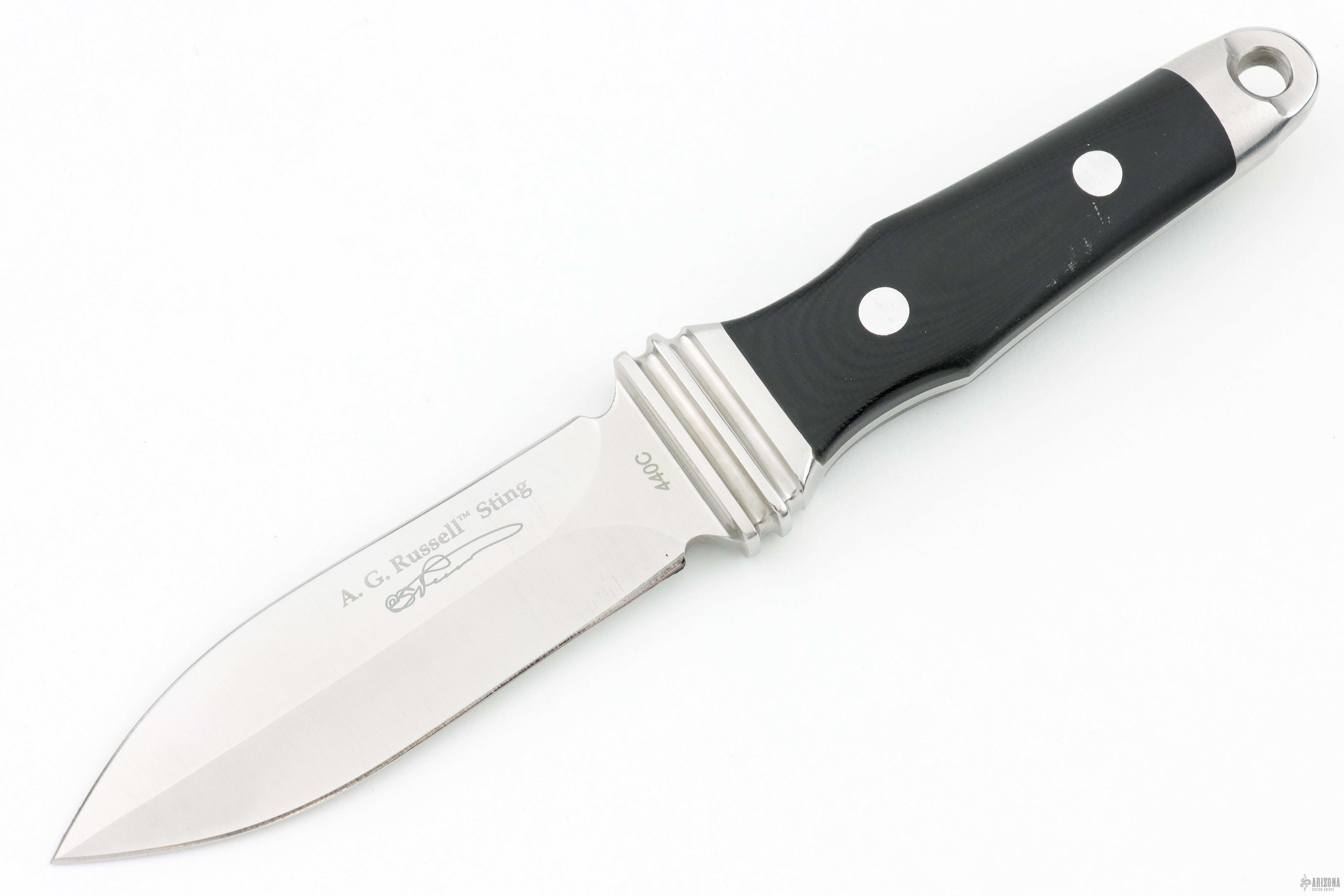 Sting Dagger - Black Linen Micarta - Arizona Custom Knives