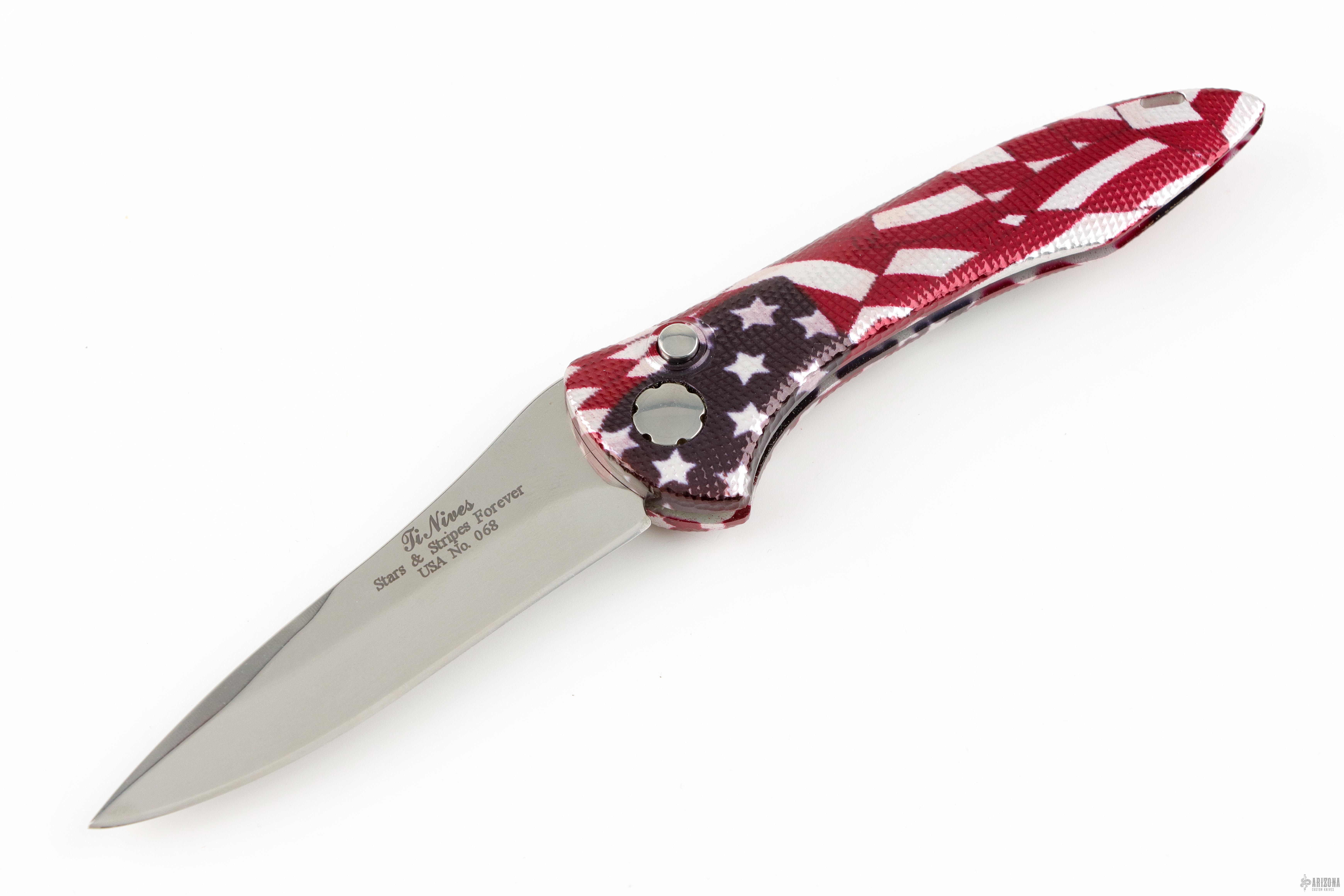 Small Stars and Stripes Auto - LE #068 - Arizona Custom Knives