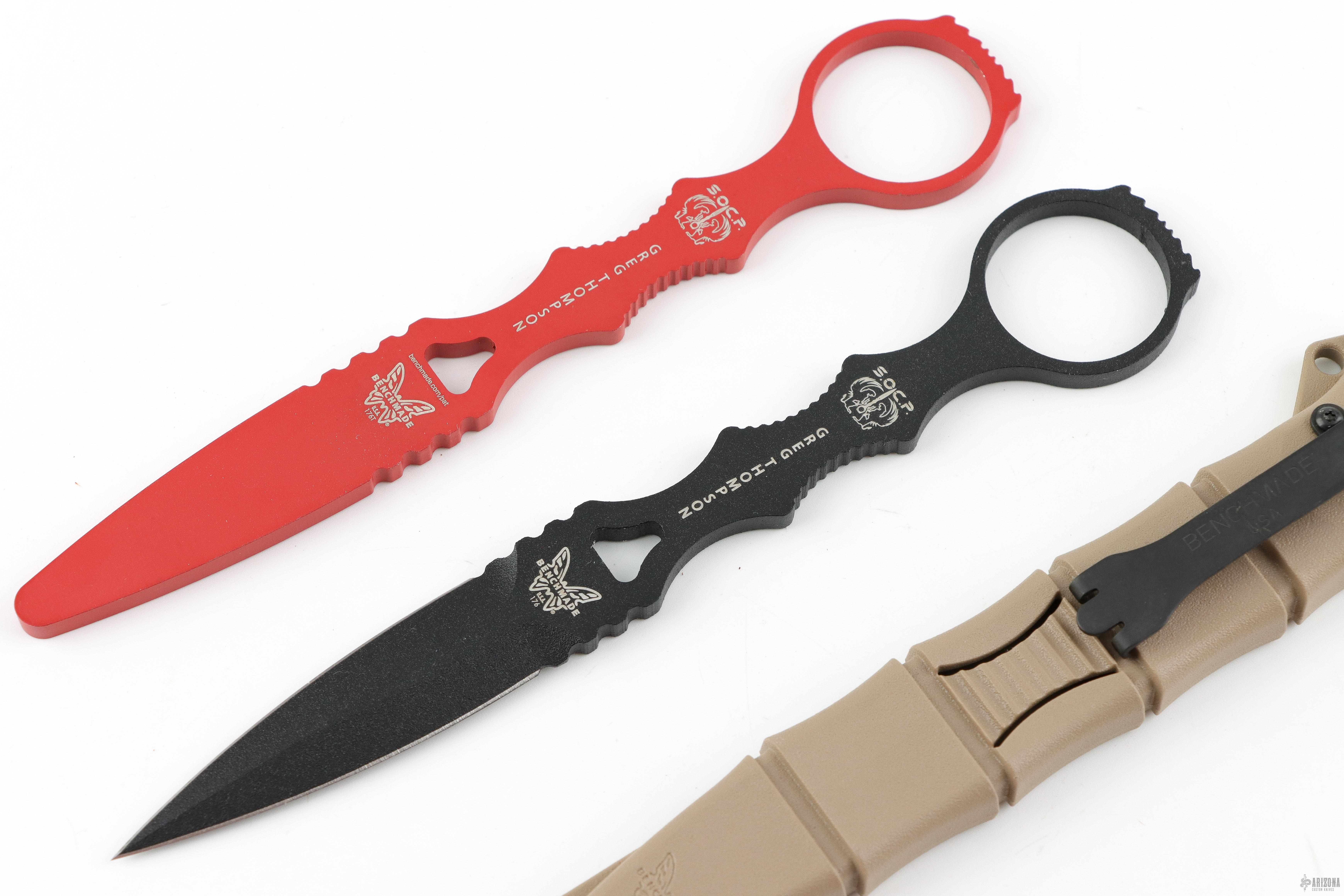 176BKSN-Combo SOCP Dagger Knife w/ Trainer Blade - Arizona Custom Knives