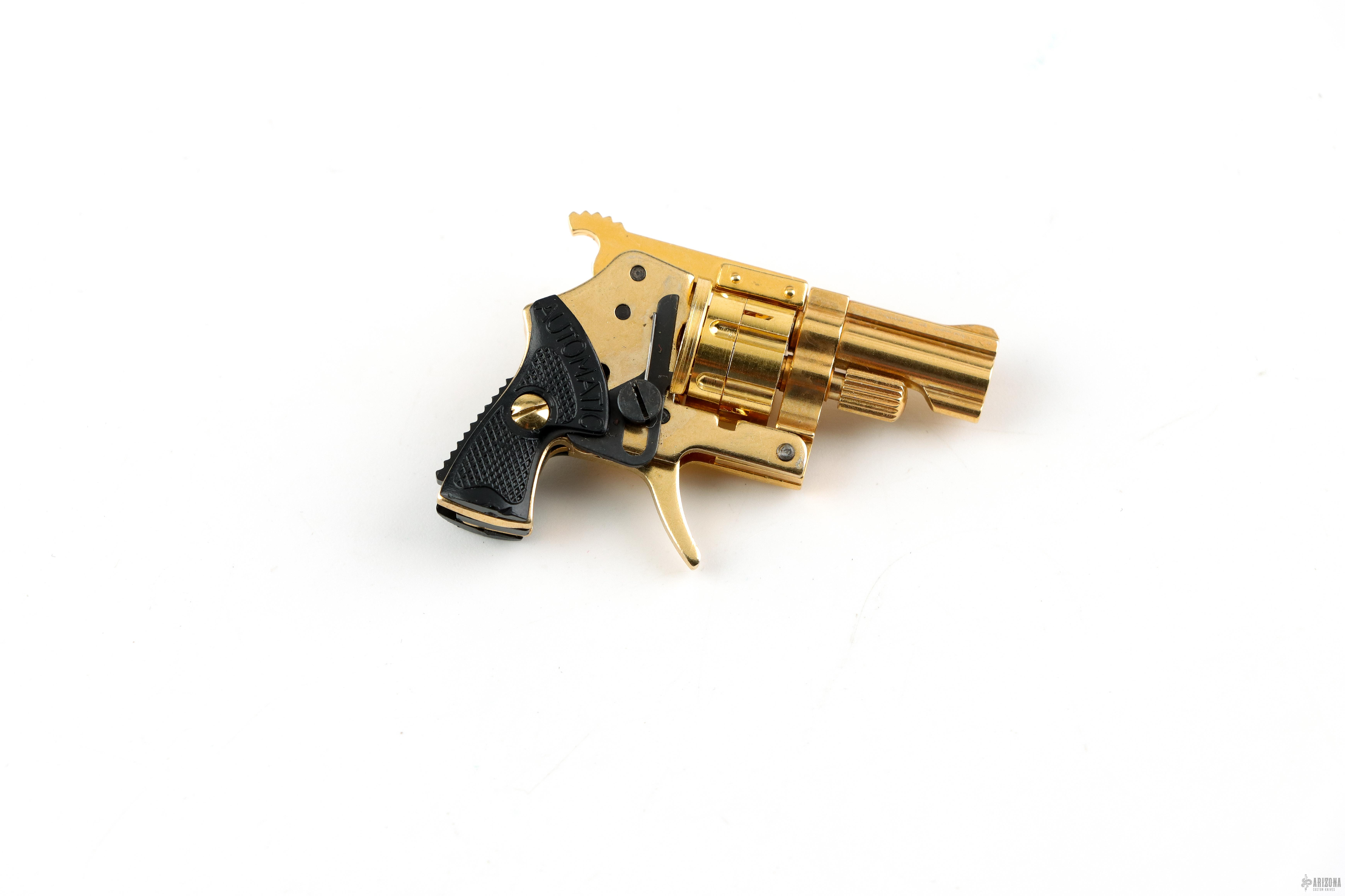 Xythos 2mm. Pinfire Gun Key-ring chain GOLD KIT - Arizona Custom Knives