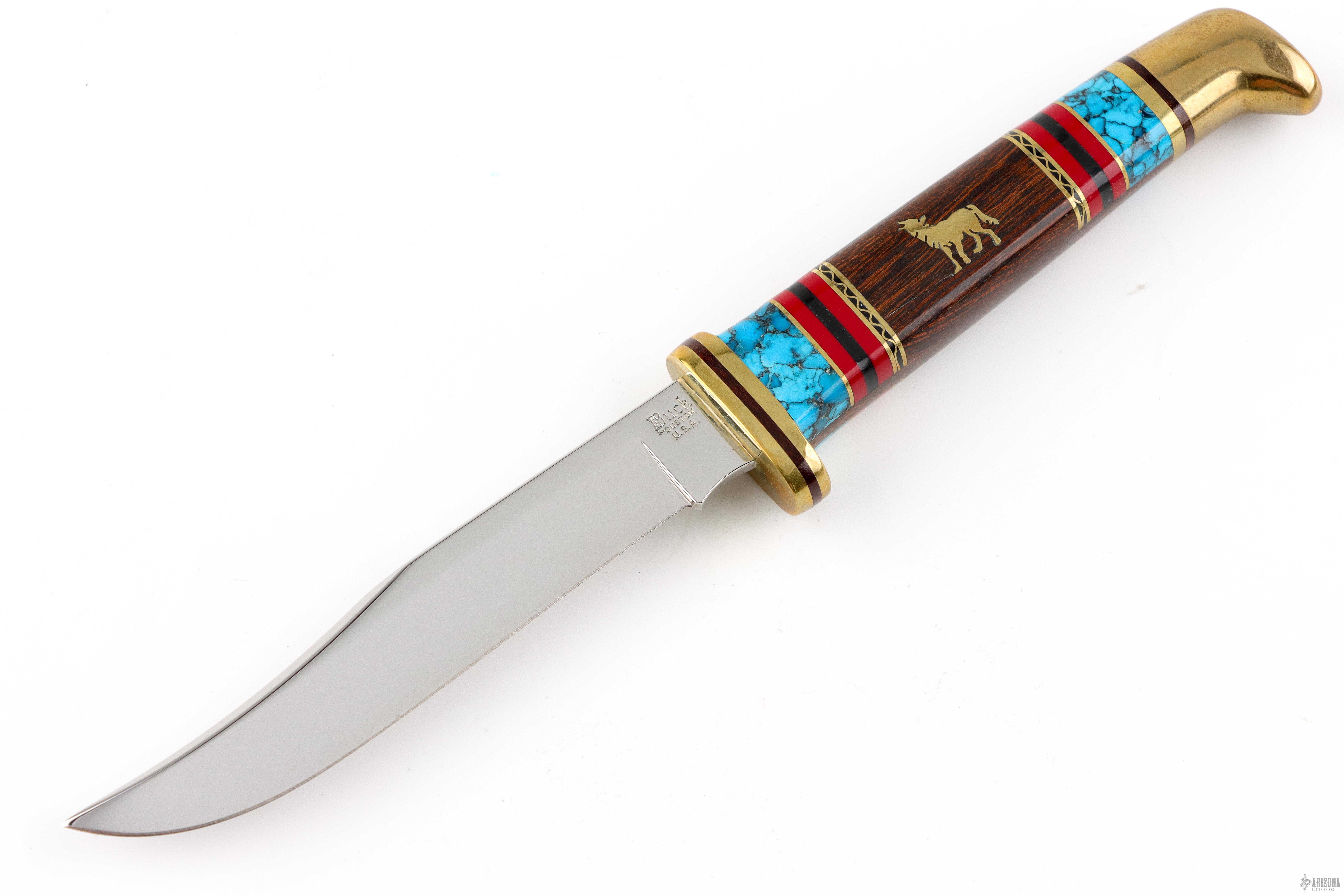Model 102 - Yellow Horse Custom - Howling Coyote - Arizona Custom Knives