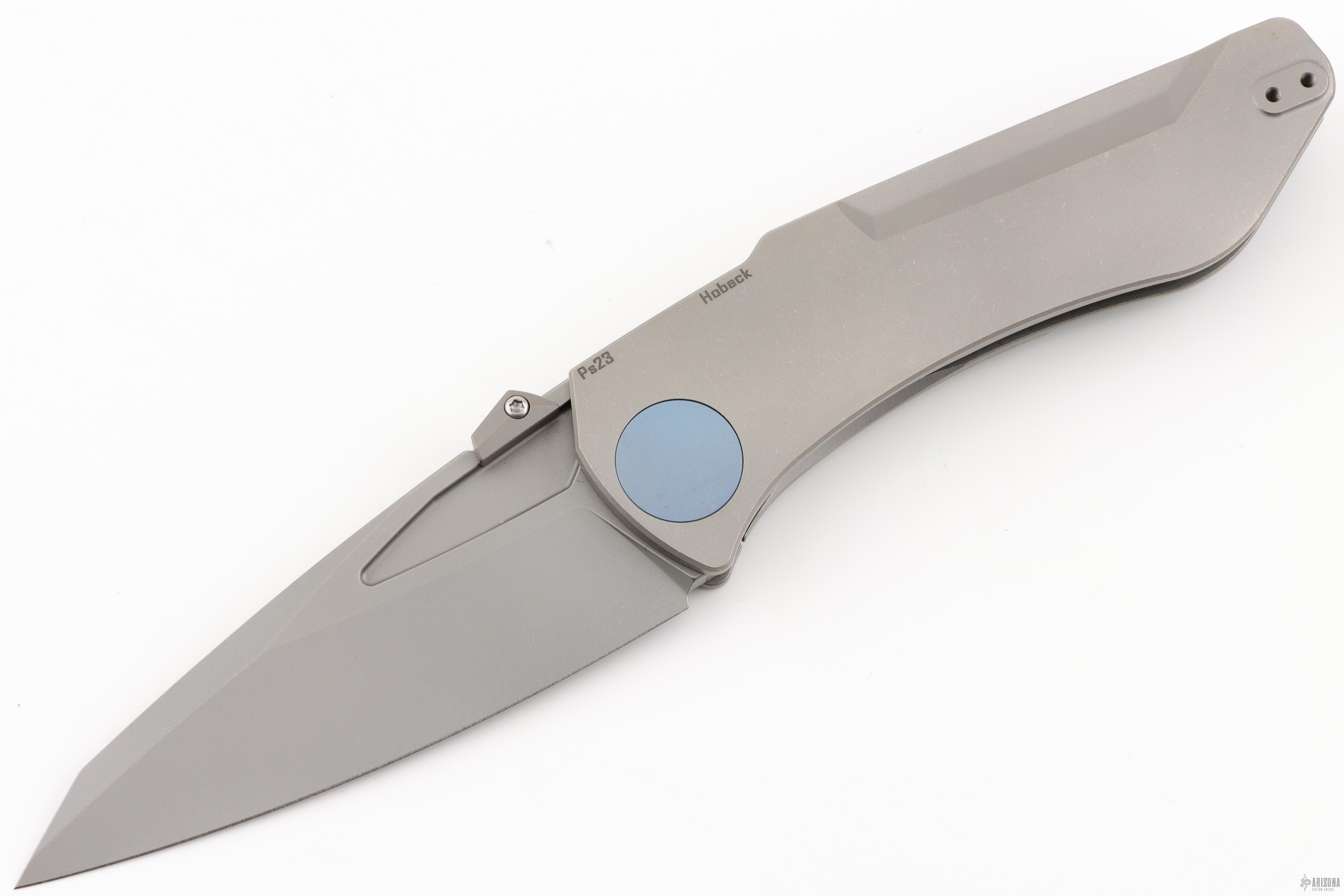 Summit - Stonewash w/ Blue Accents - Arizona Custom Knives