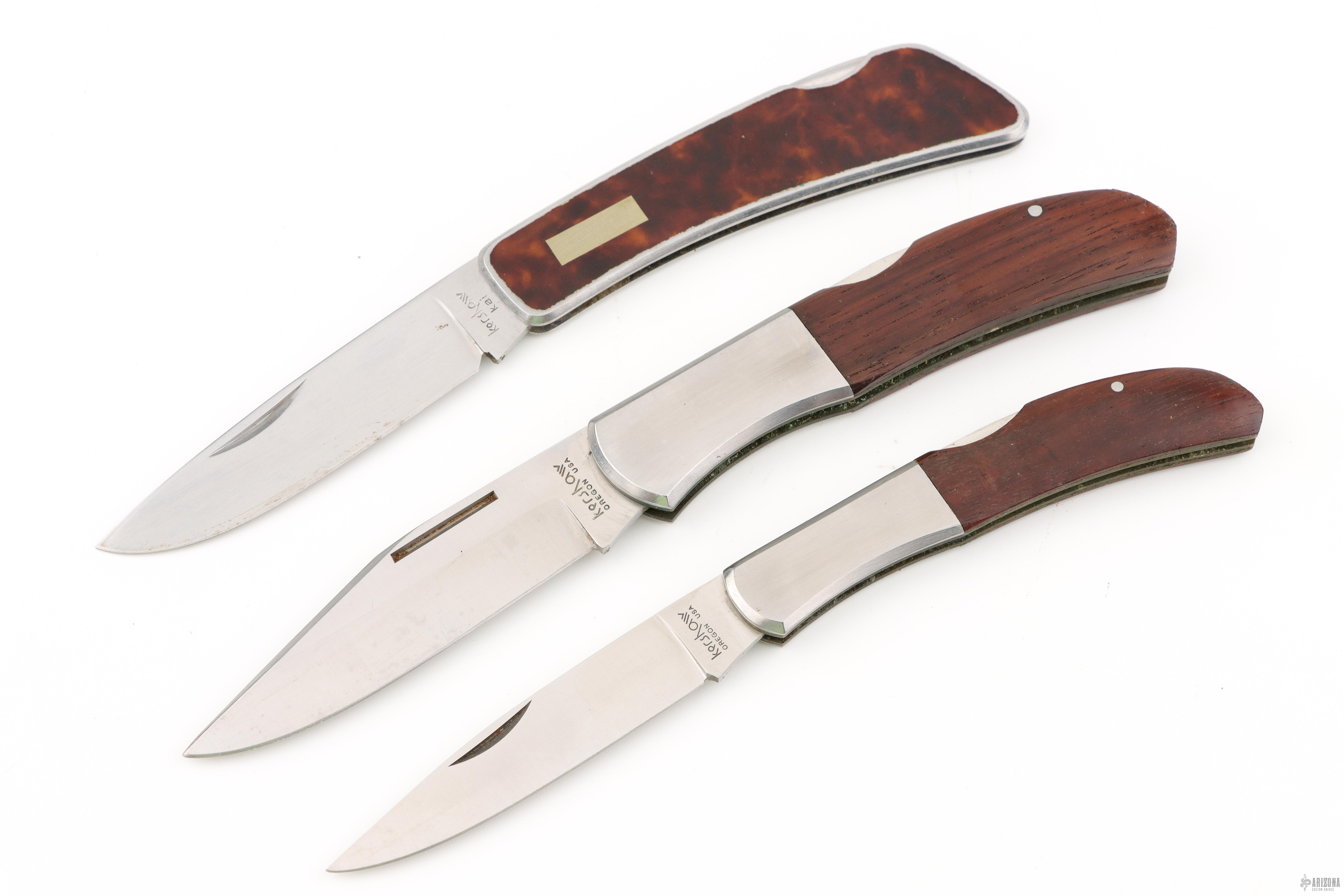 Lot of Three Vintage Kershaw KAI Lockbacks: 4200, 4150, & 5100 ...