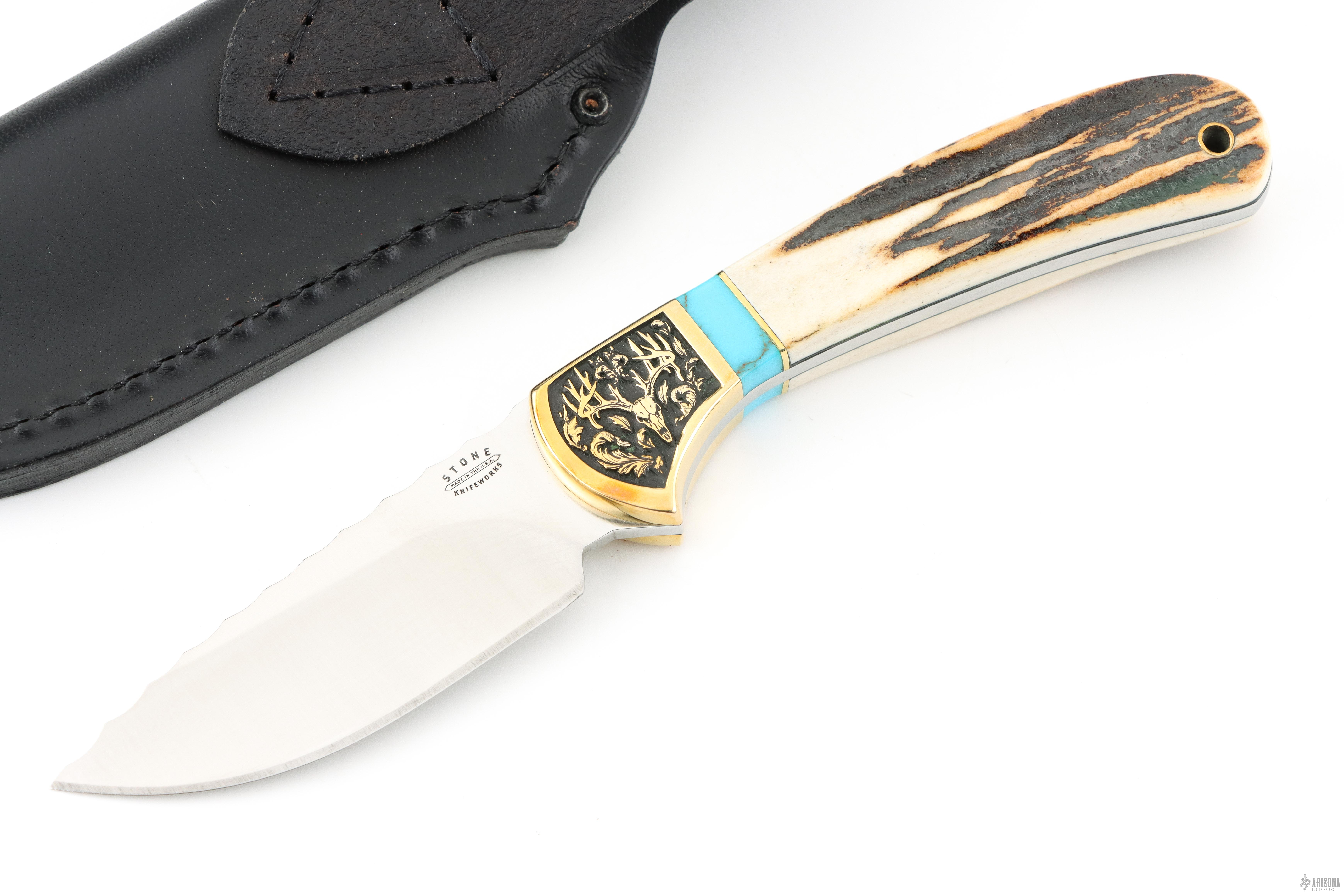 Model 113 - Stag [Stone Knifeworks Customized] - Arizona Custom Knives