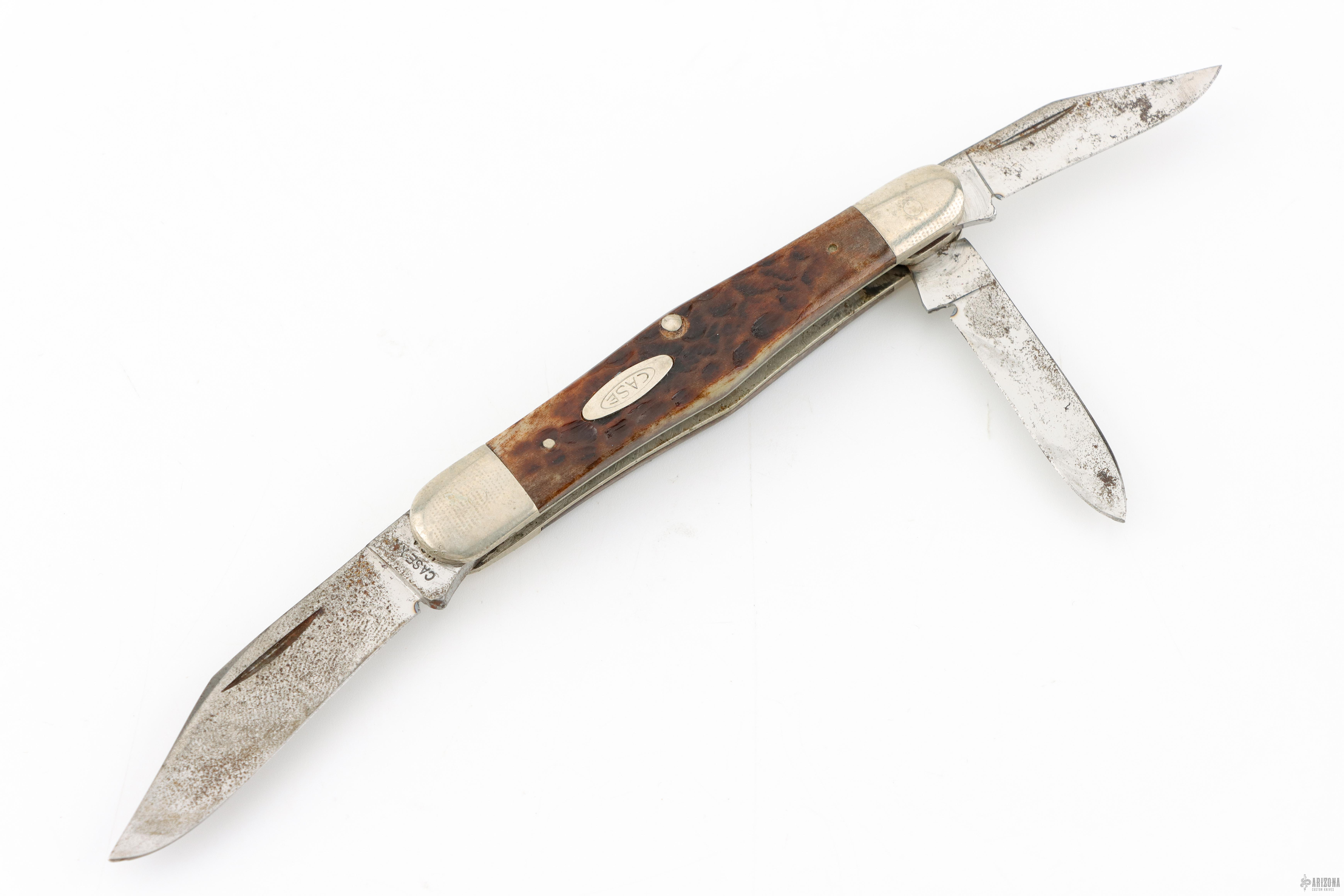 6383 3-Blade Swell Center Splitback Whittler 1978 - Arizona Custom Knives