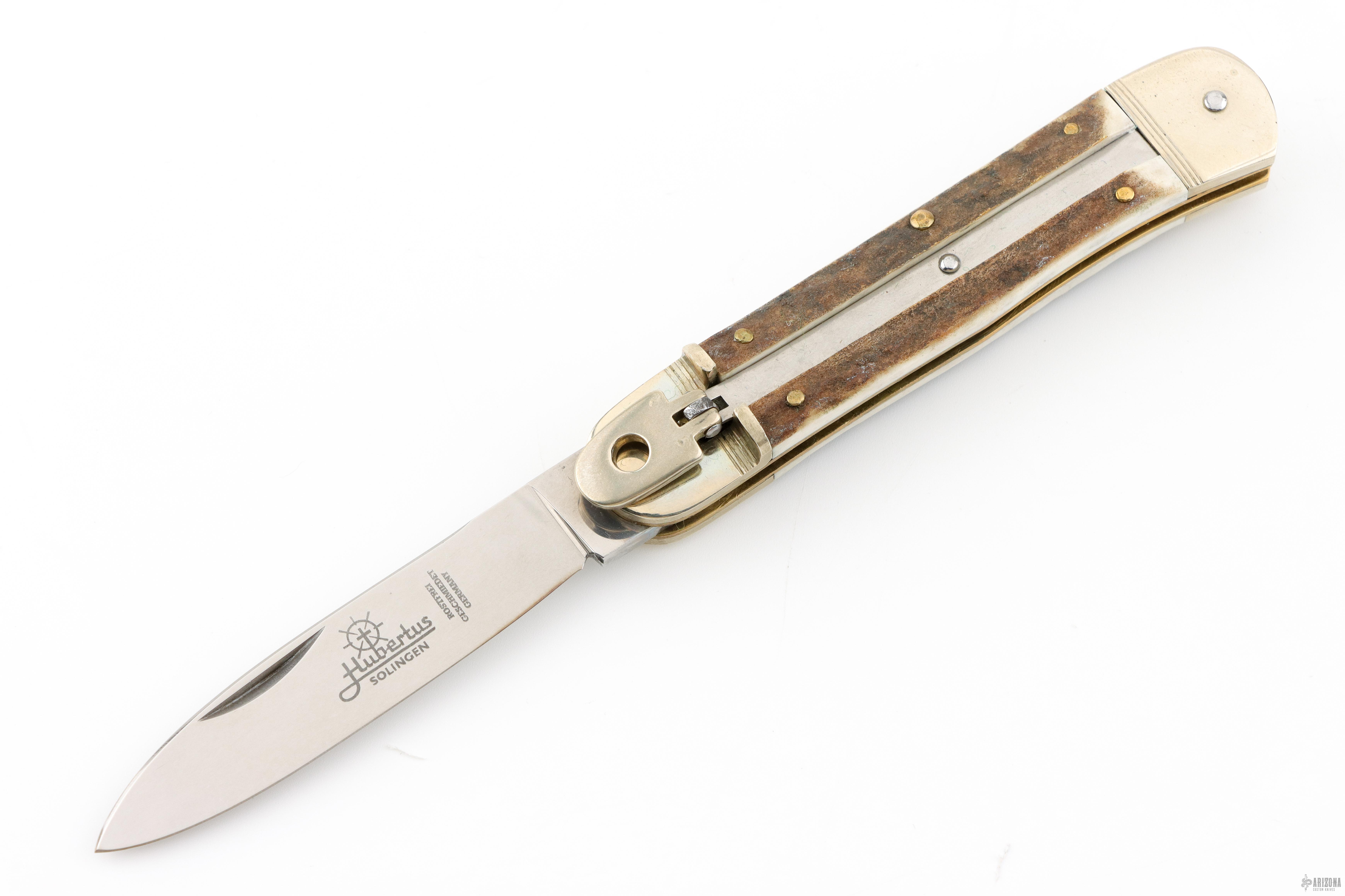 Large Springer Leverlock - Sambar Stag - Arizona Custom Knives