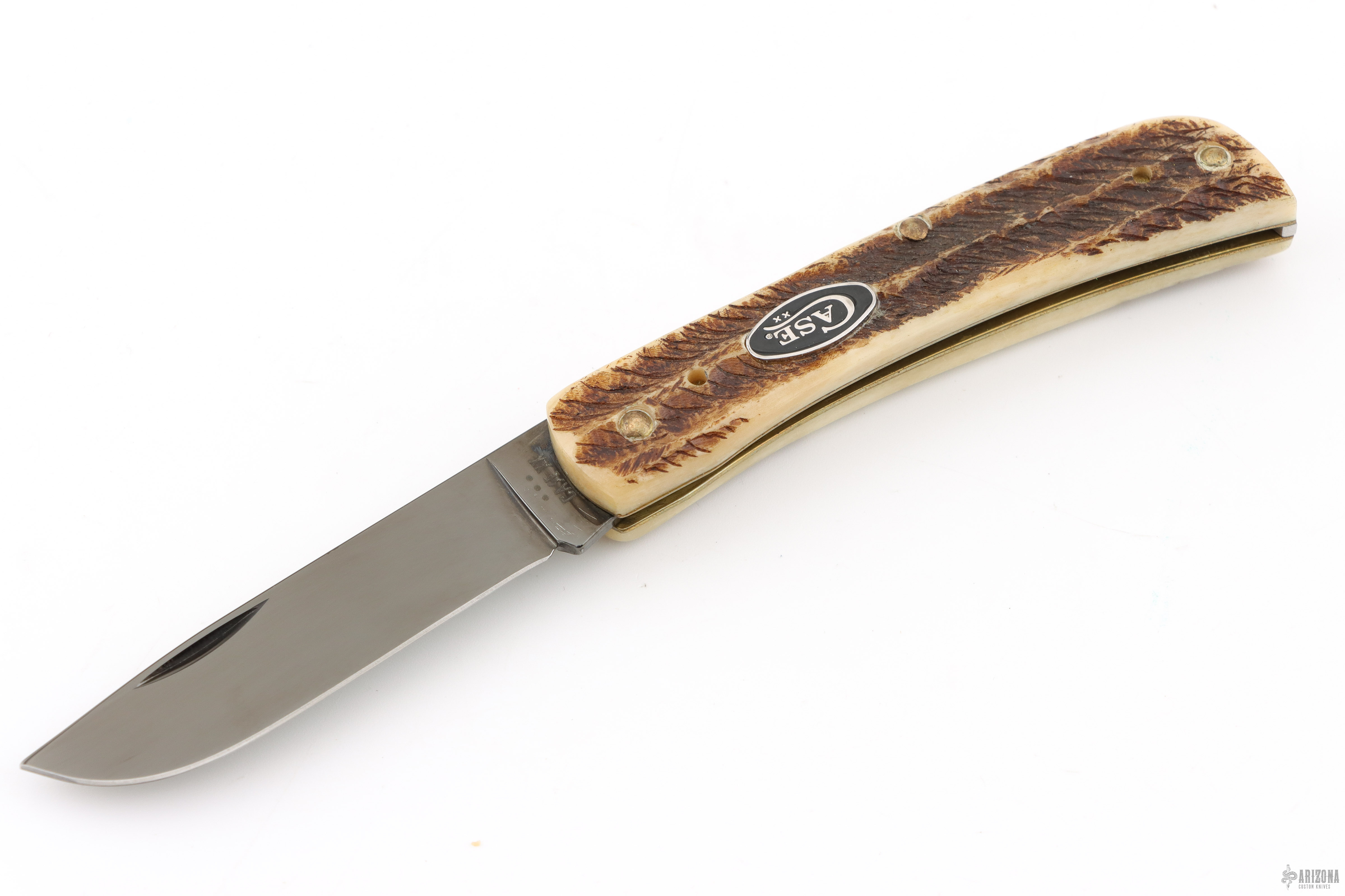 6137 SS Sod Buster Slipjoint - Vintage Bone and DLC - Arizona Custom Knives