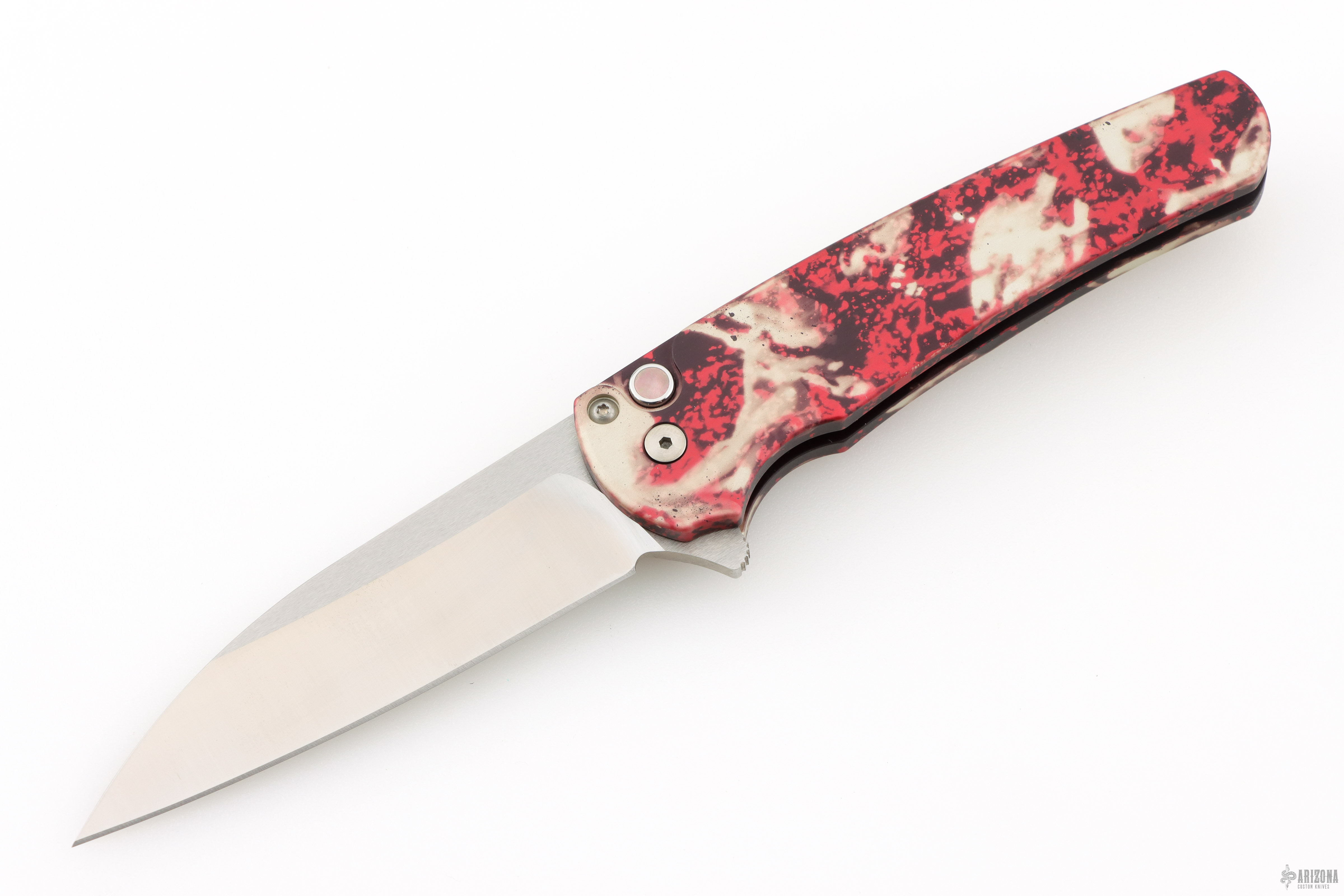 5300-CTC Malibu Flipper "Crimson Tiger Camo" - Arizona Custom Knives