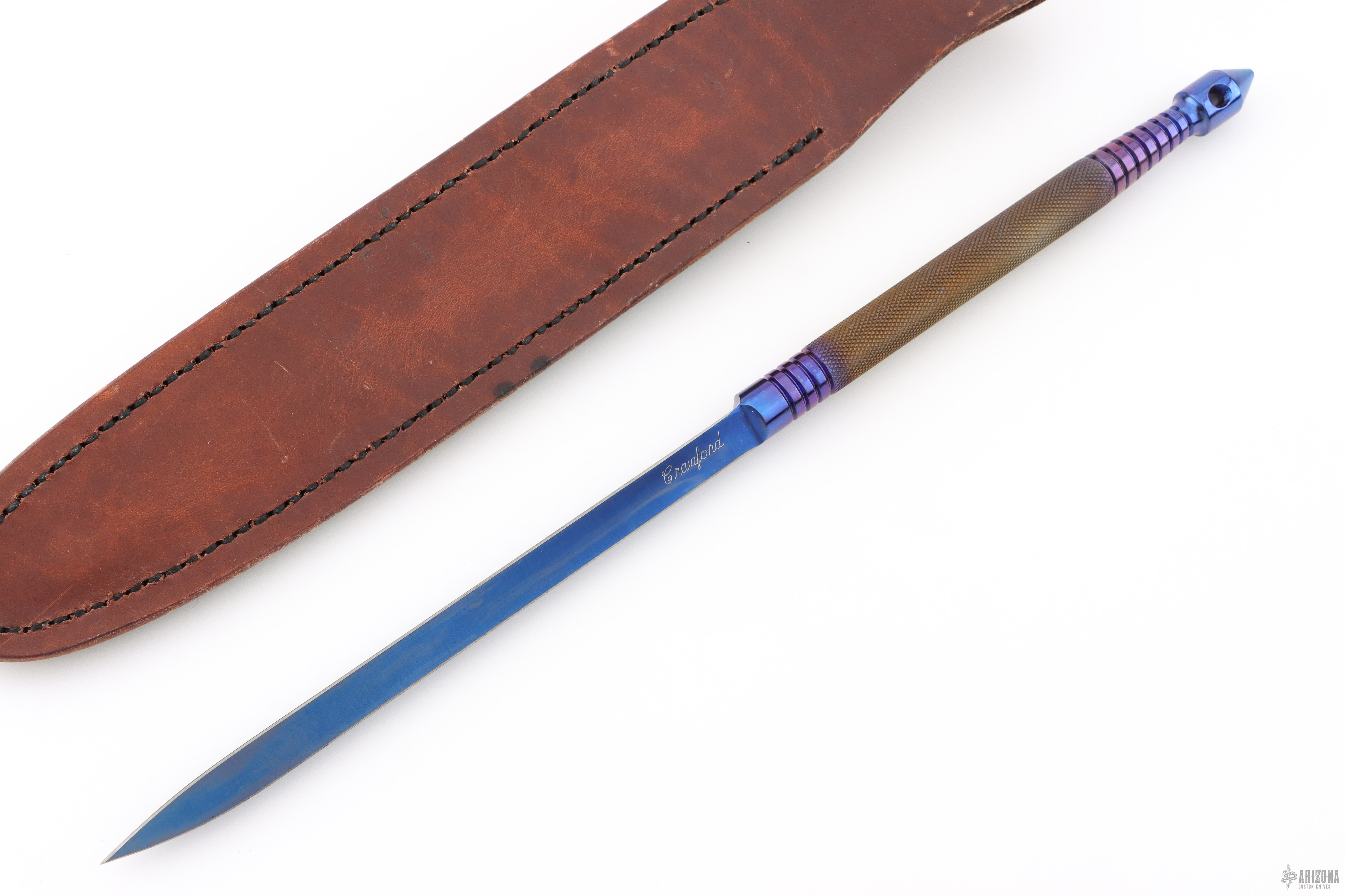 Devil Dart - 14" - Anodized Titanium - Arizona Custom Knives