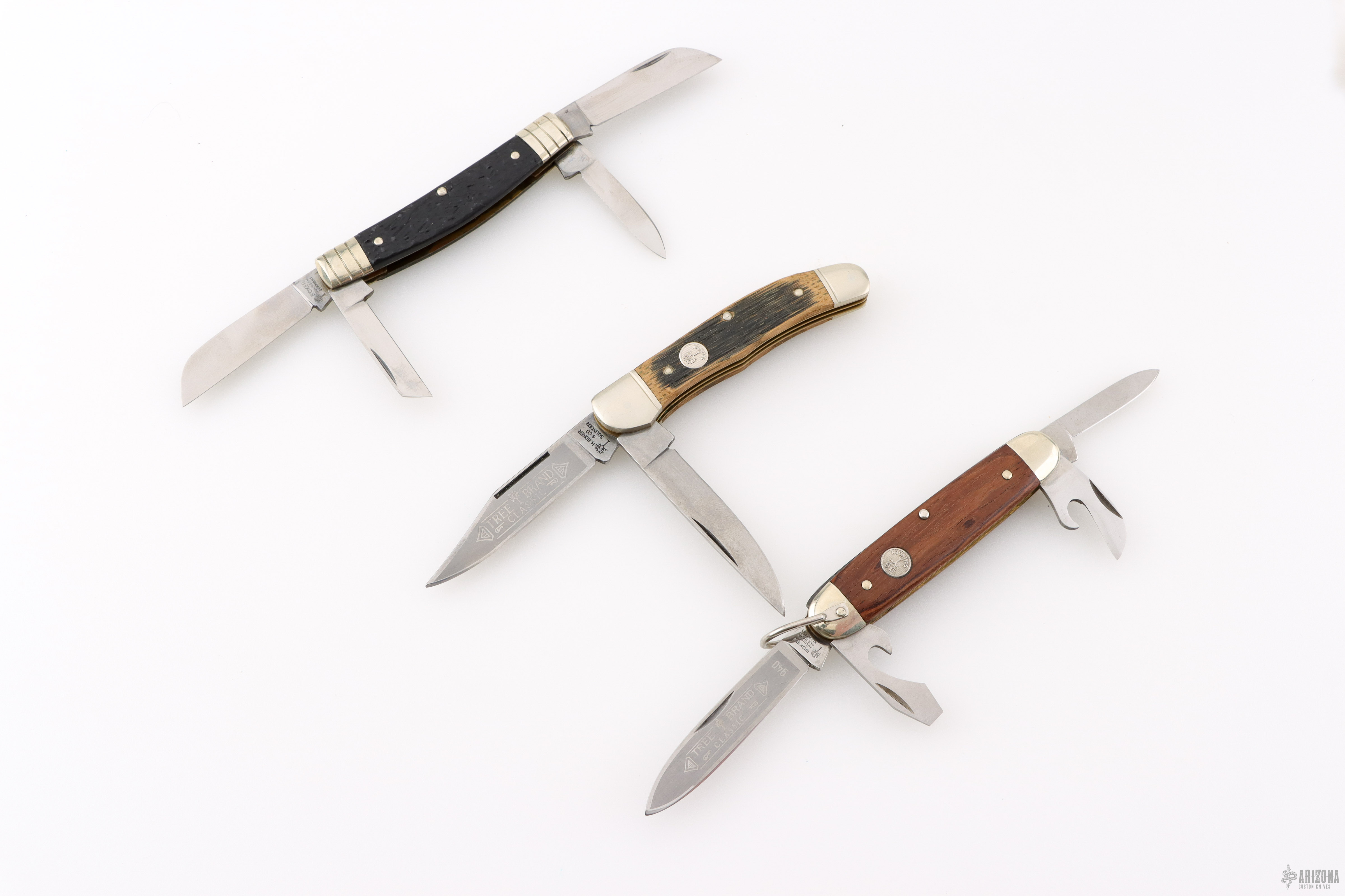 Three Multi-Blade Knives - Arizona Custom Knives