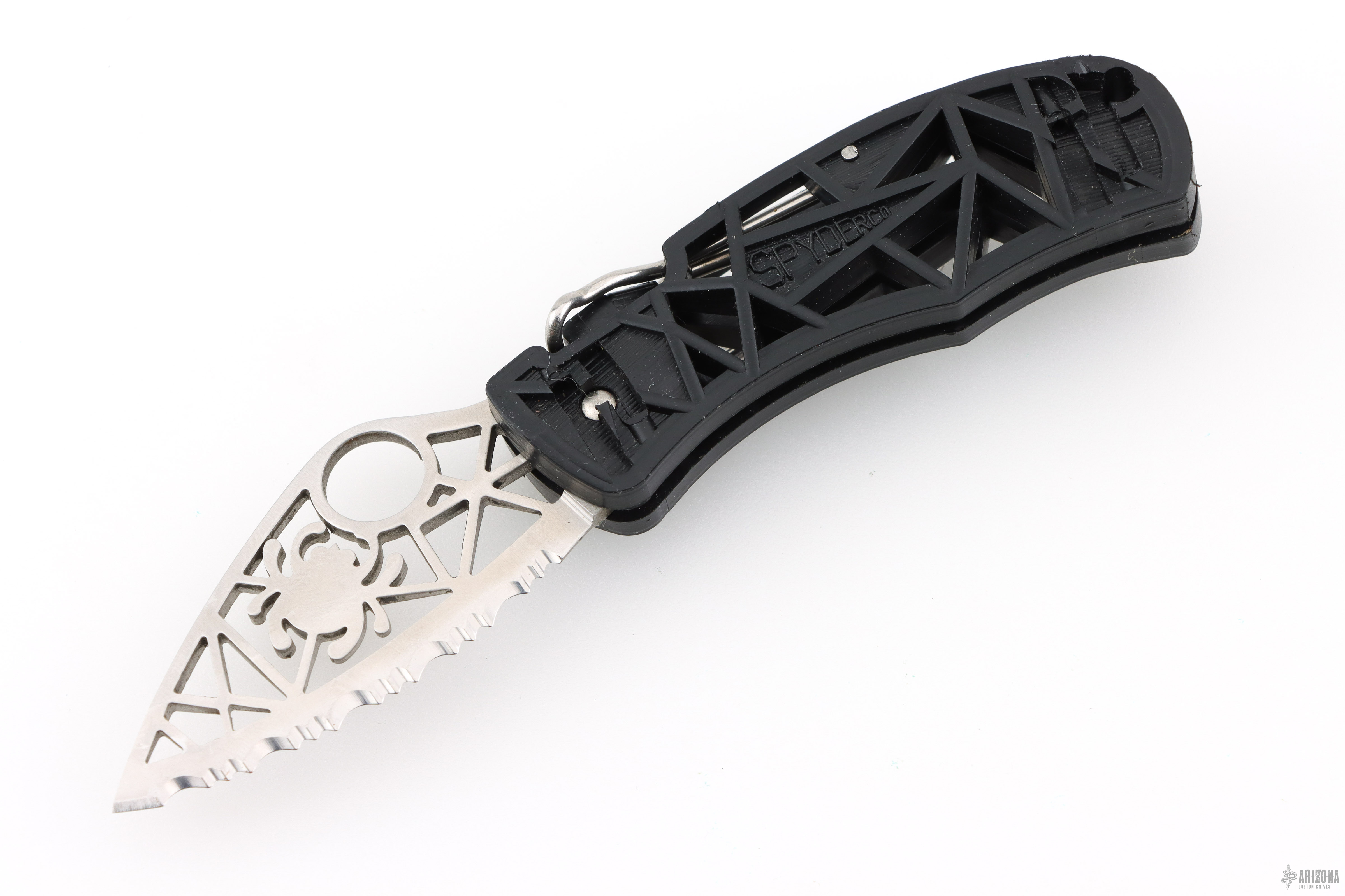 C35SBK "Q" Spyderco Logo - Arizona Custom Knives