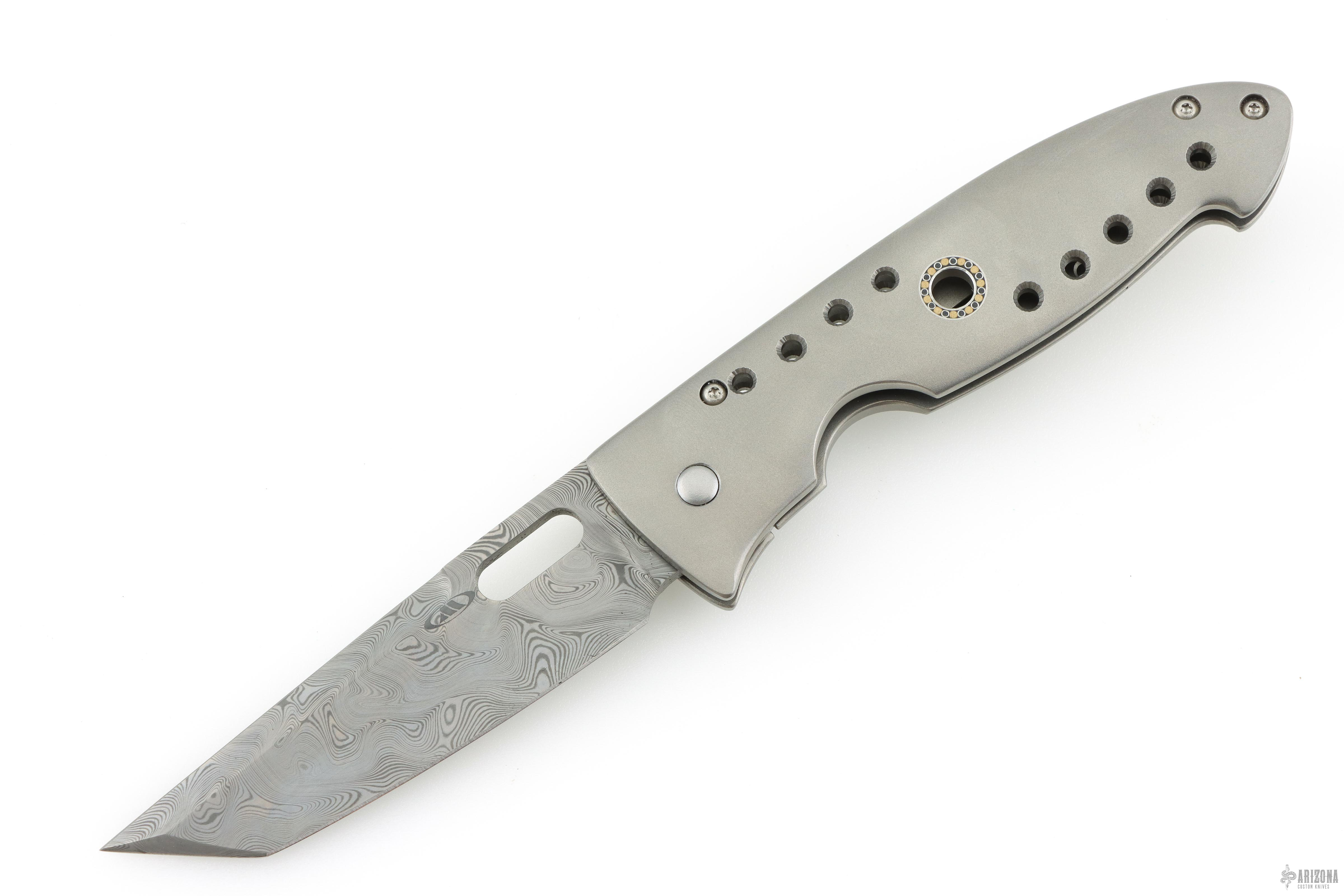 Retro Tanto - Damasteel - Arizona Custom Knives