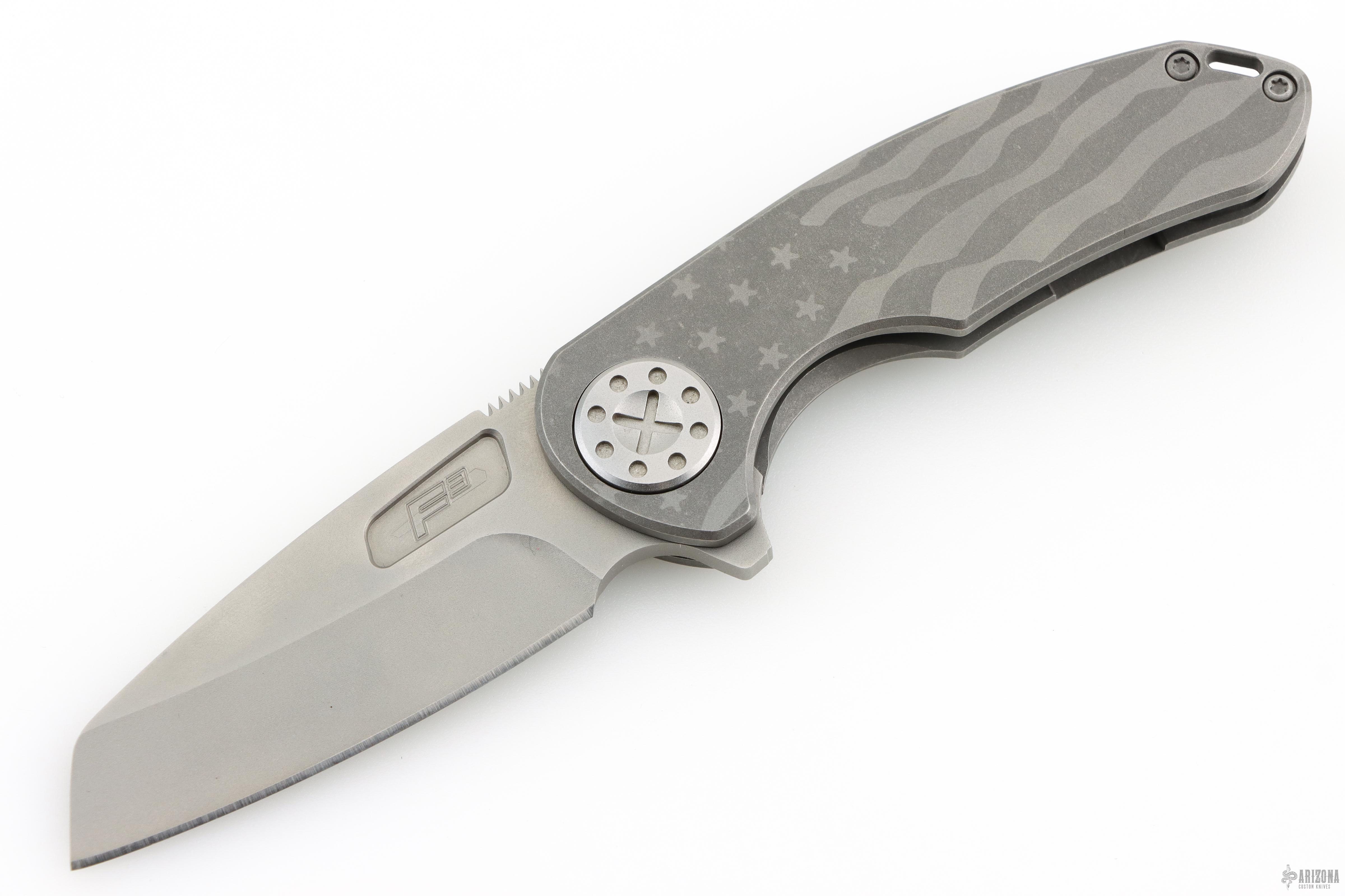 F3 Medium Wharny Flipper - Flag - Arizona Custom Knives