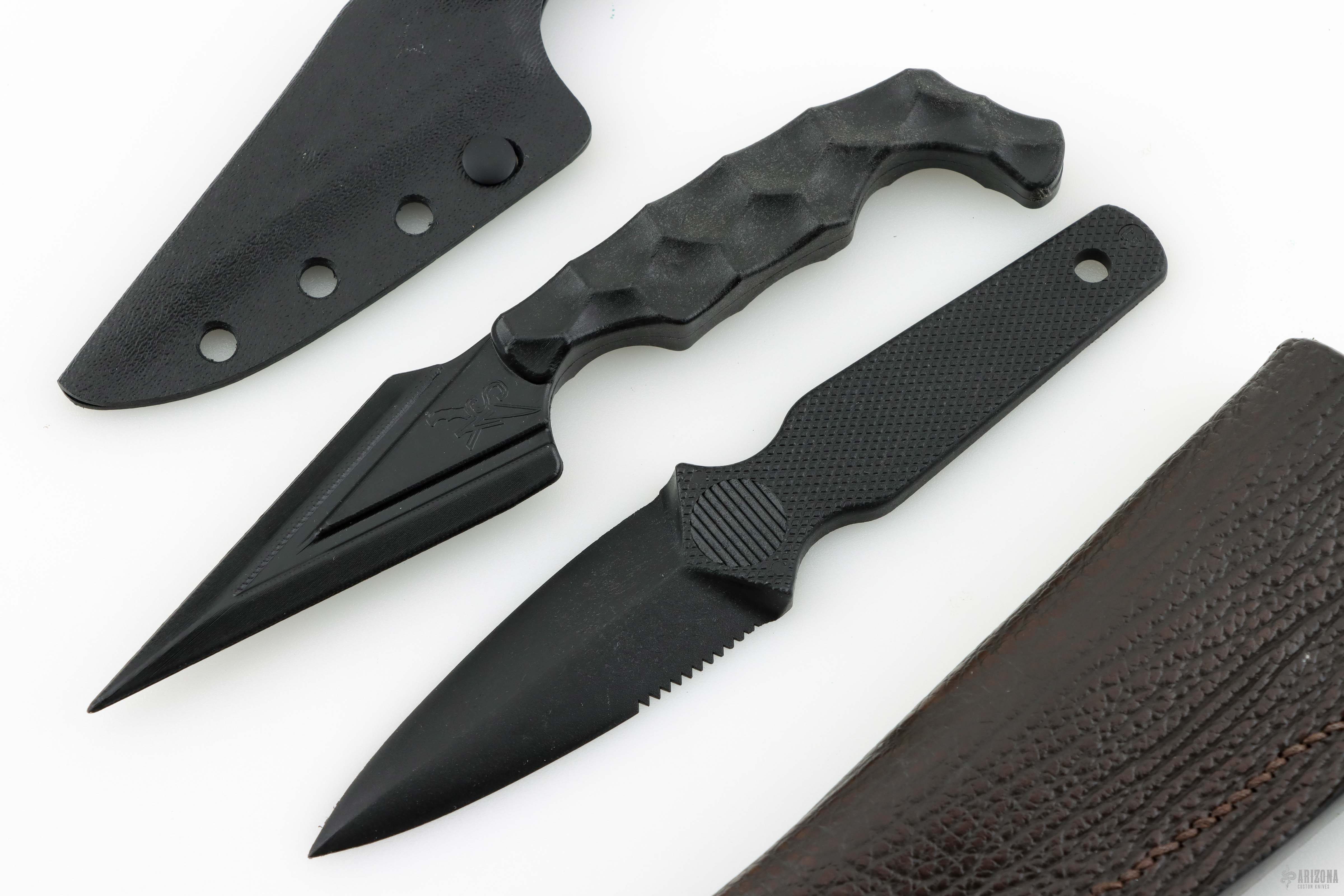 Ultralite Non Metallic and Lansky Plastic D/E Boot Knife w/ Sheath ...