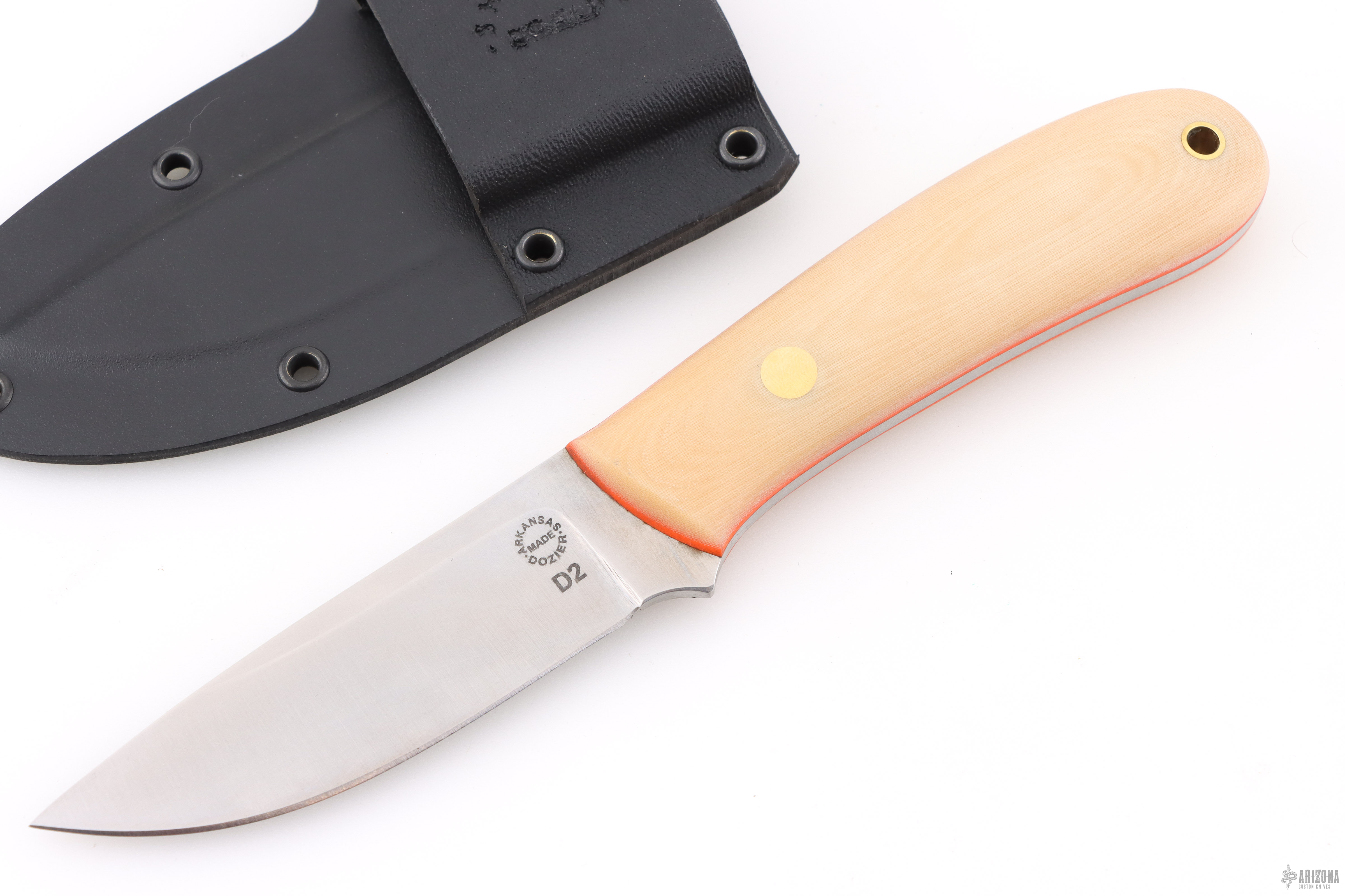 K-16 Yukon Pro Skinner - Bone Linen Micarta - Arizona Custom Knives