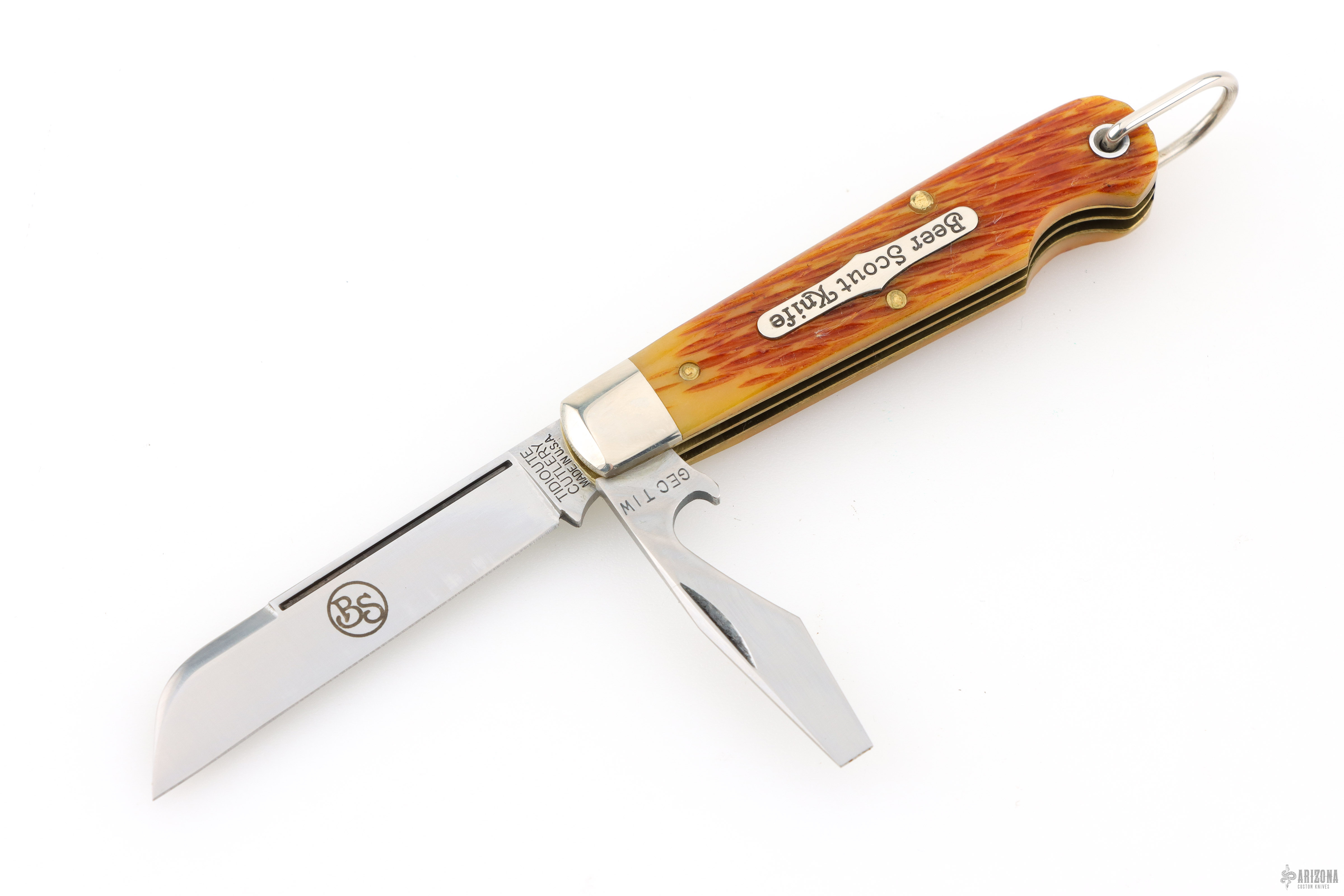 153216CL Tidioute Beer Scout Knife - Golden Ale Jigged Bone - Arizona ...