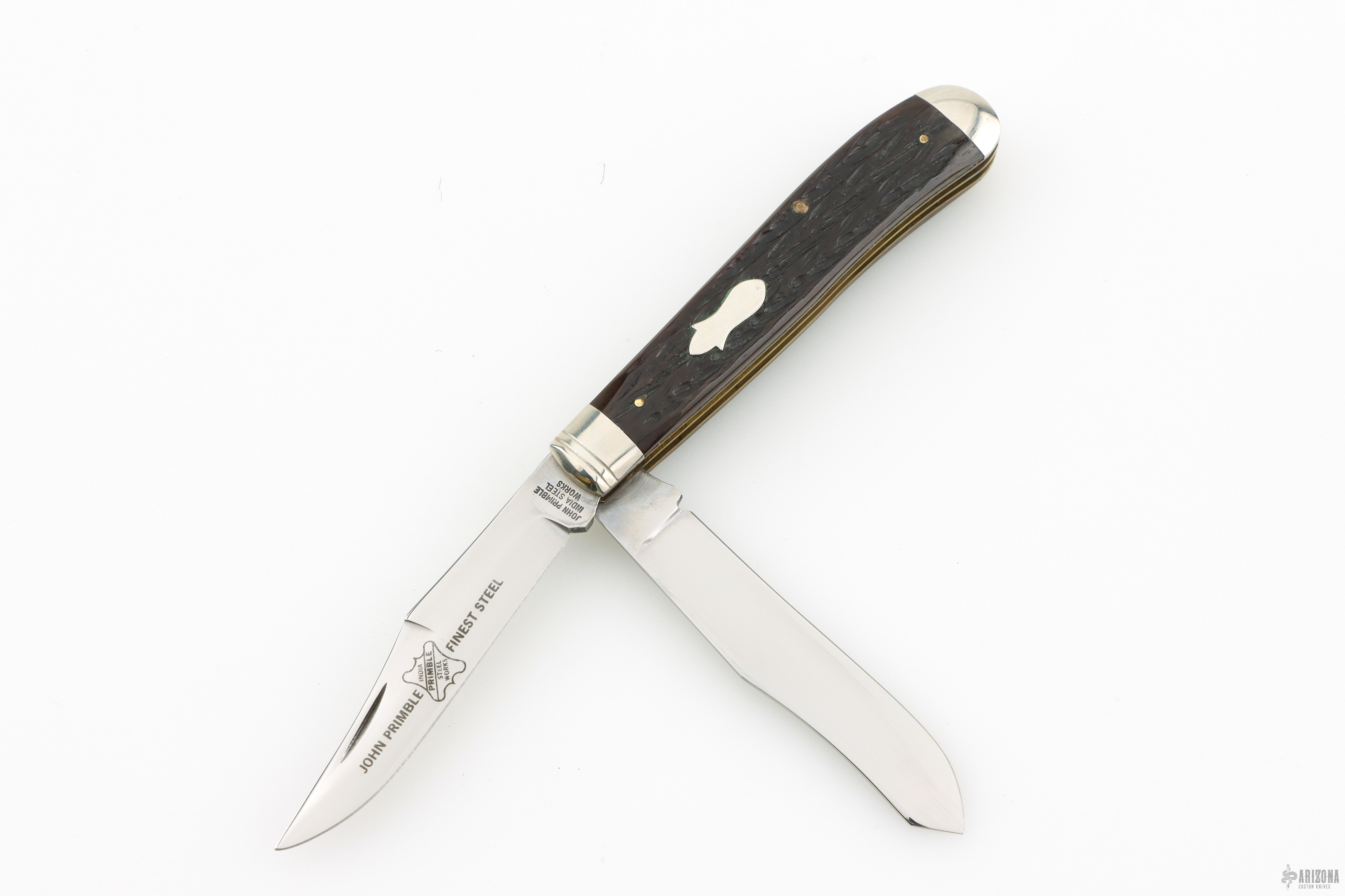 5137 2-Blade Trapper - Pick Bone - 1989 - Arizona Custom Knives