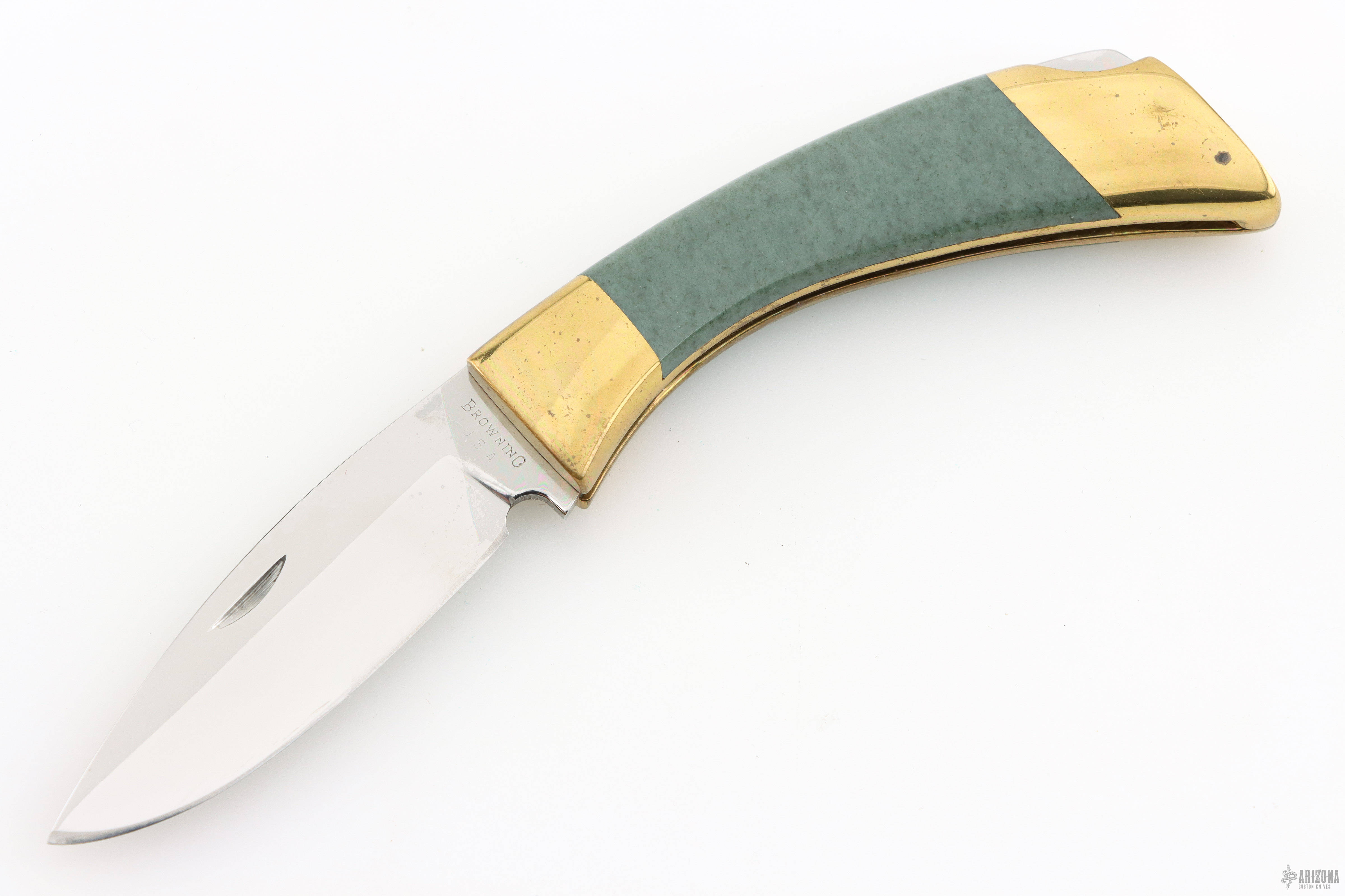 South Pass Jade Knife - 589 of 2000 - Arizona Custom Knives