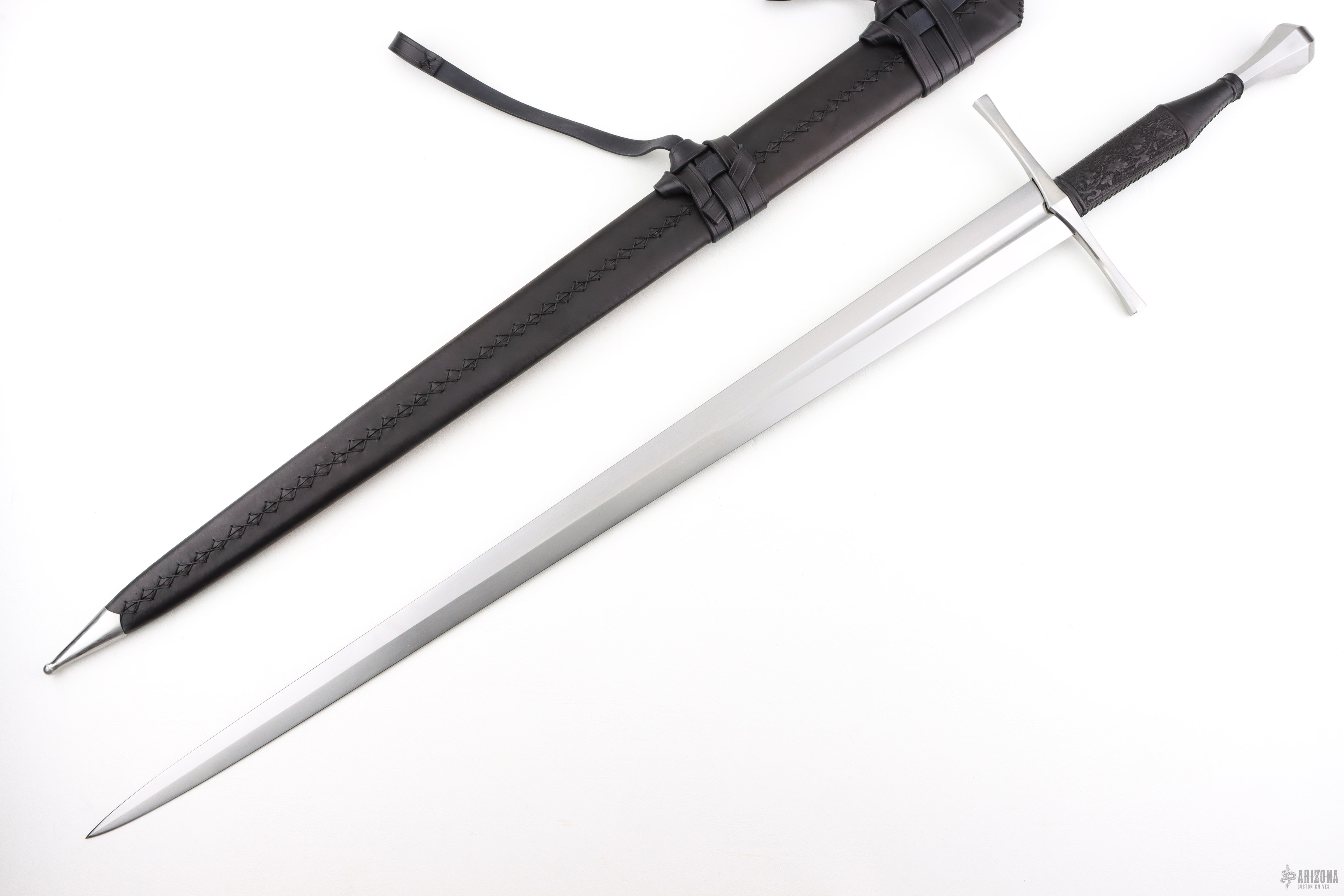 Bastard Sword - Type XVIIIA w/ Oake Leaves - Arizona Custom Knives