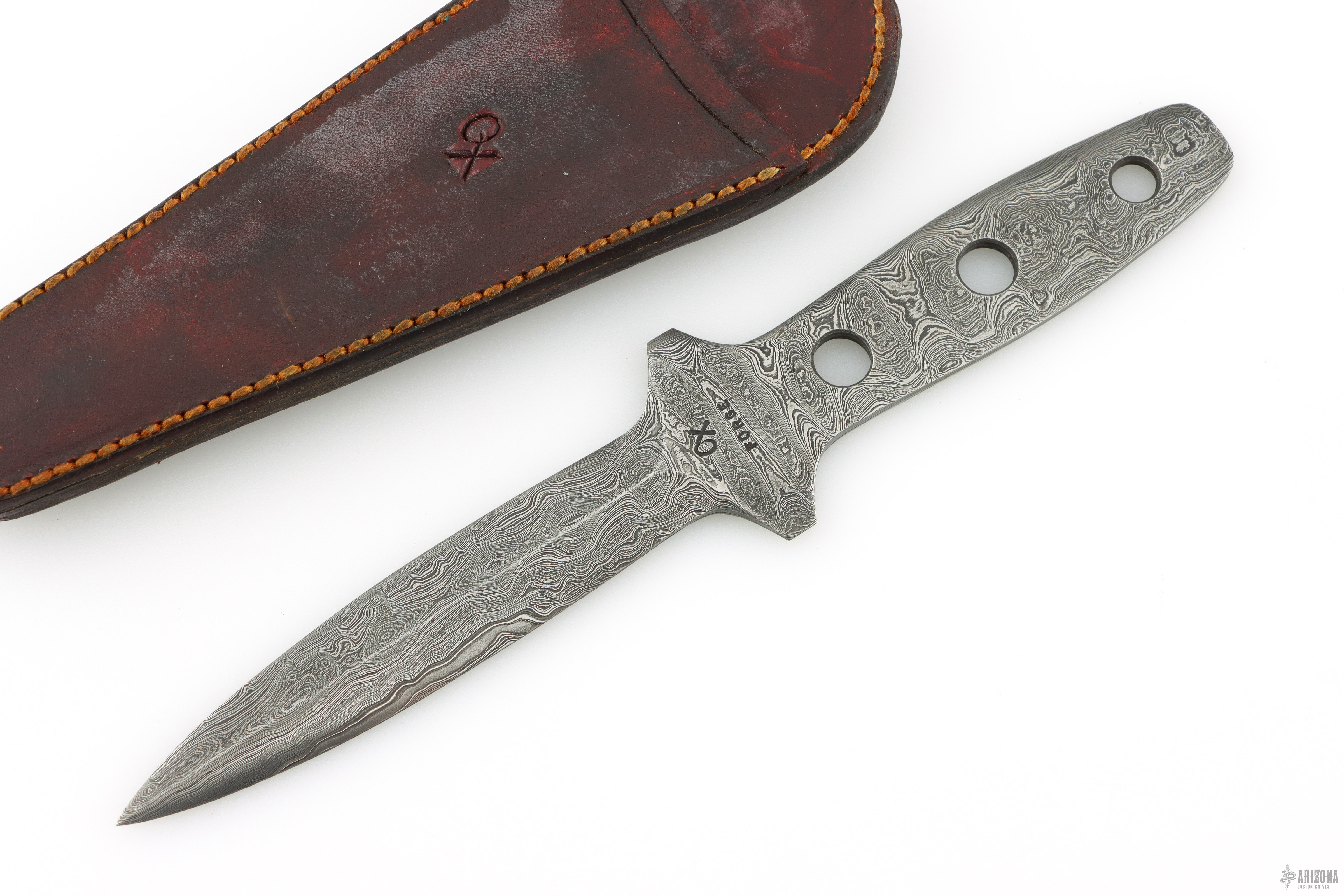 Damascus Boot Dagger - Arizona Custom Knives