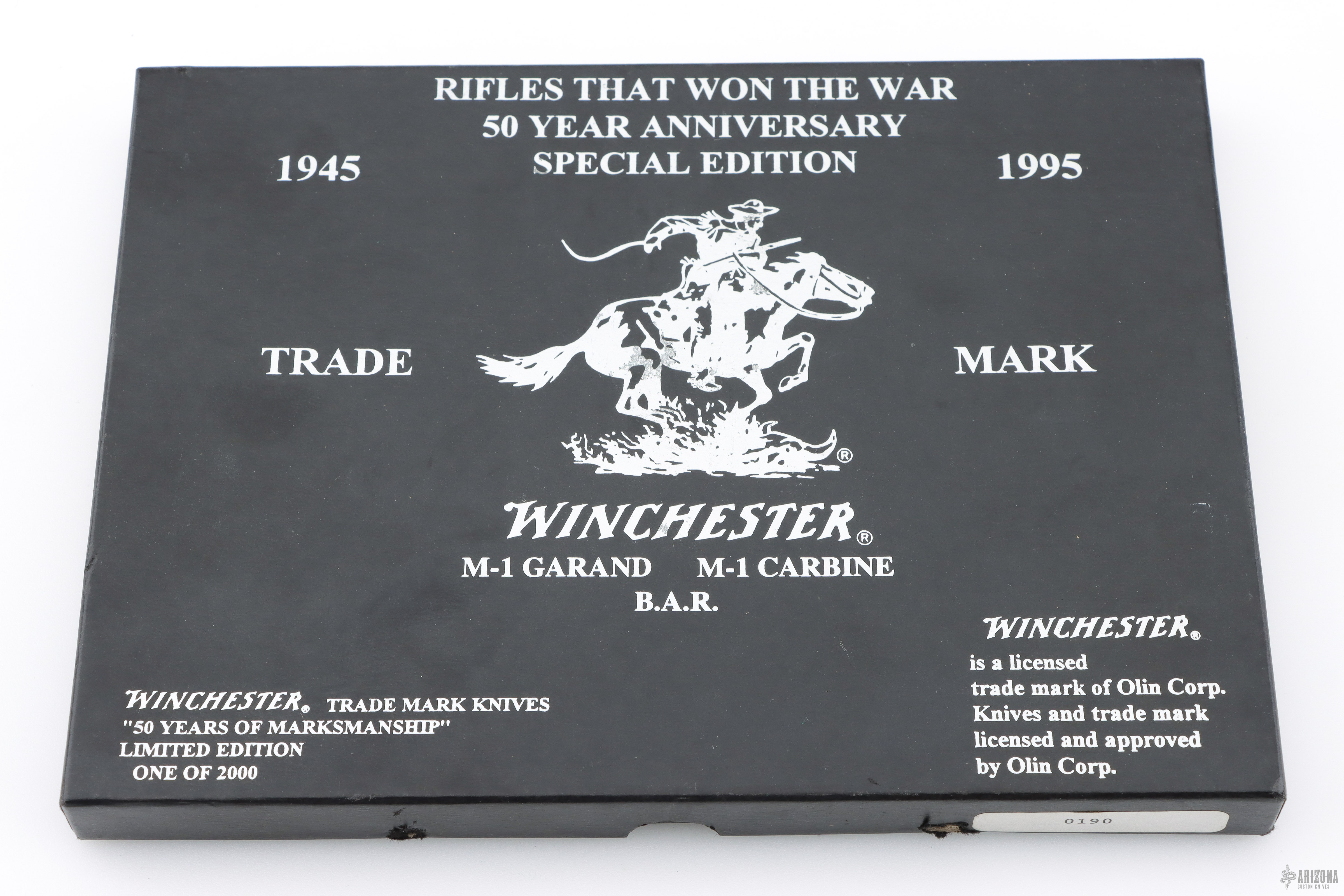 Winchester Rifles That Won The War; 50 Yr Ann - pkt knife set (#190 of ...