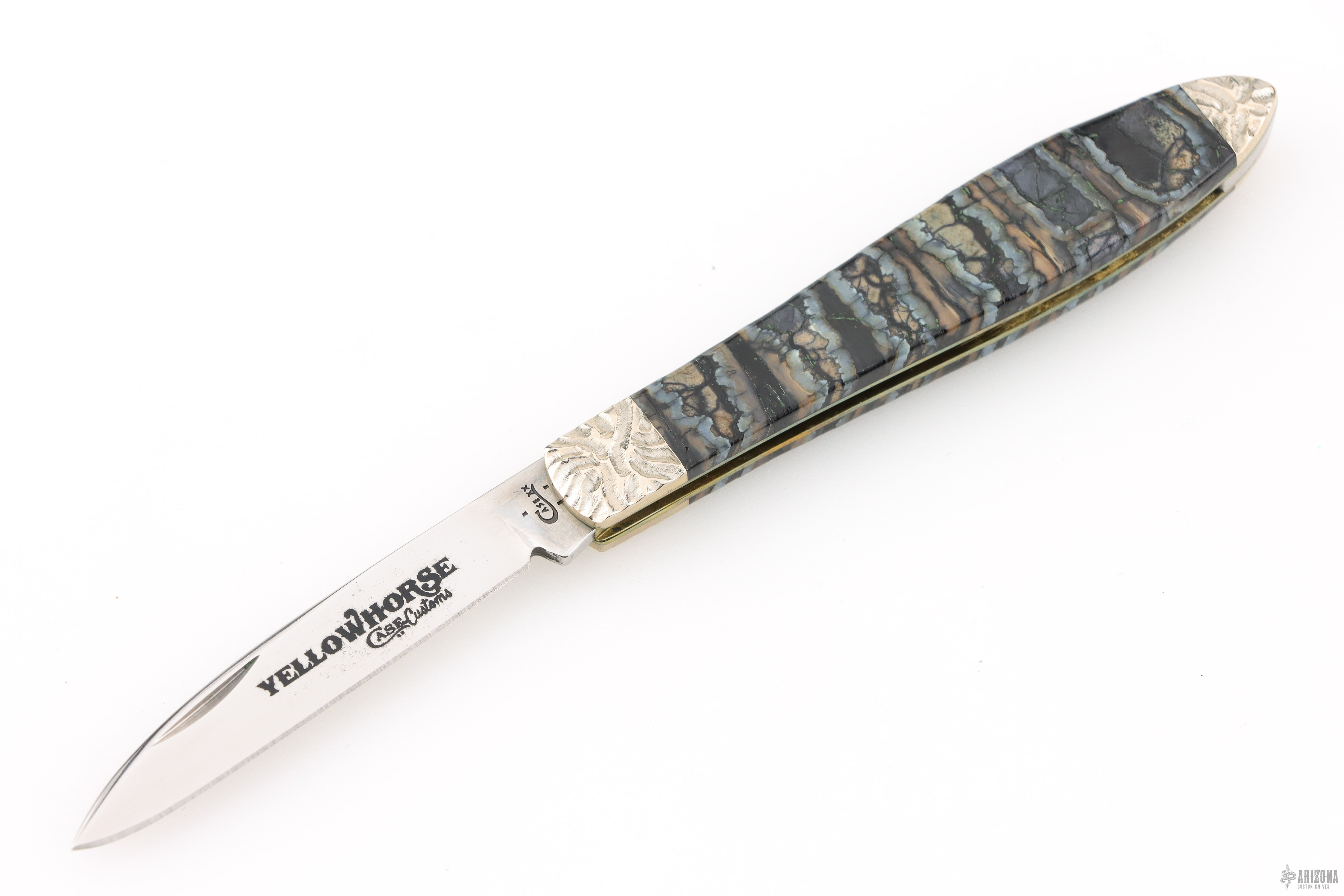 TBEX1028SS Tear Drop Jack Slip Joint Yellowhorse Case Customs #038/100 ...