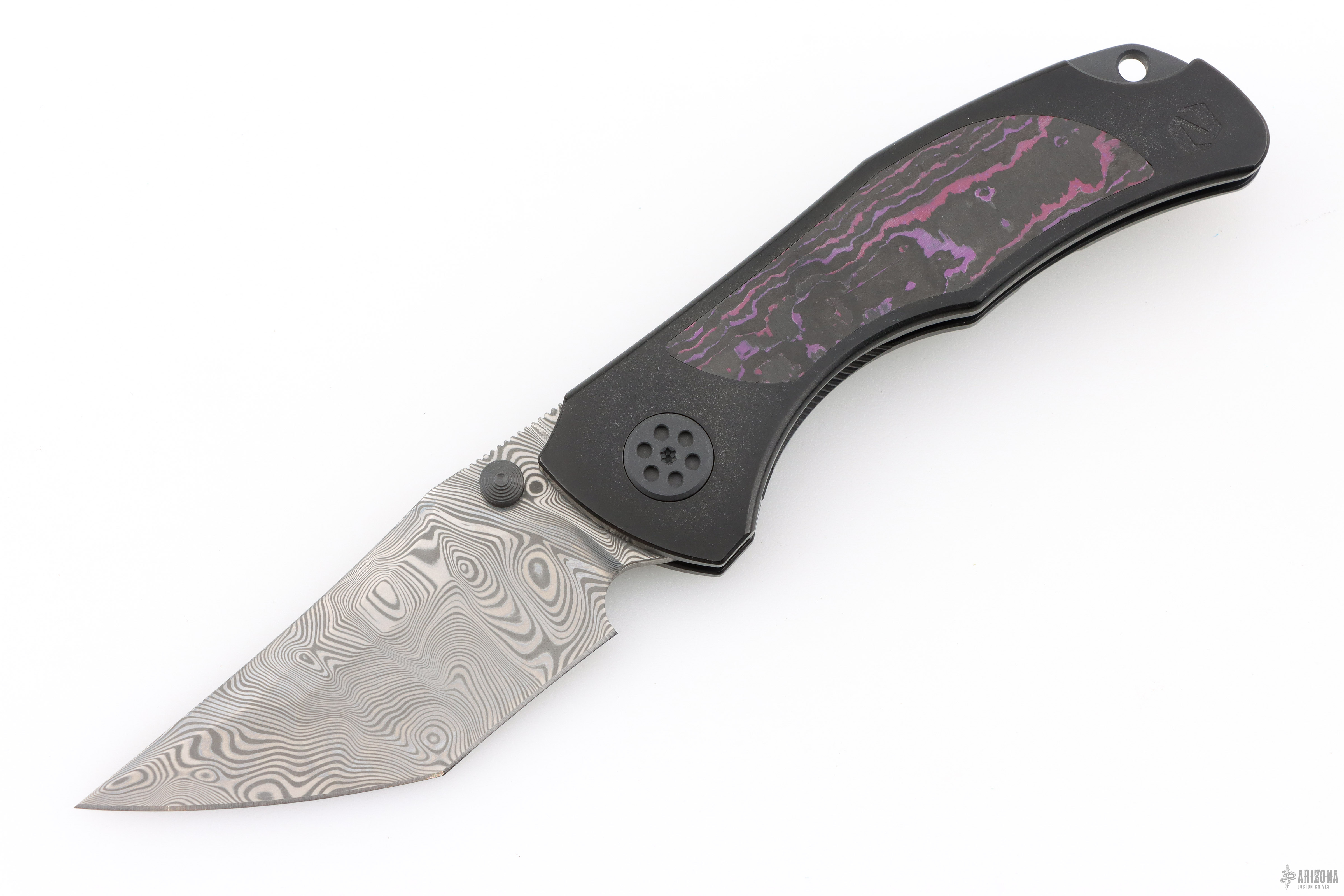 Grace - Purple Haze/Damasteel - Arizona Custom Knives