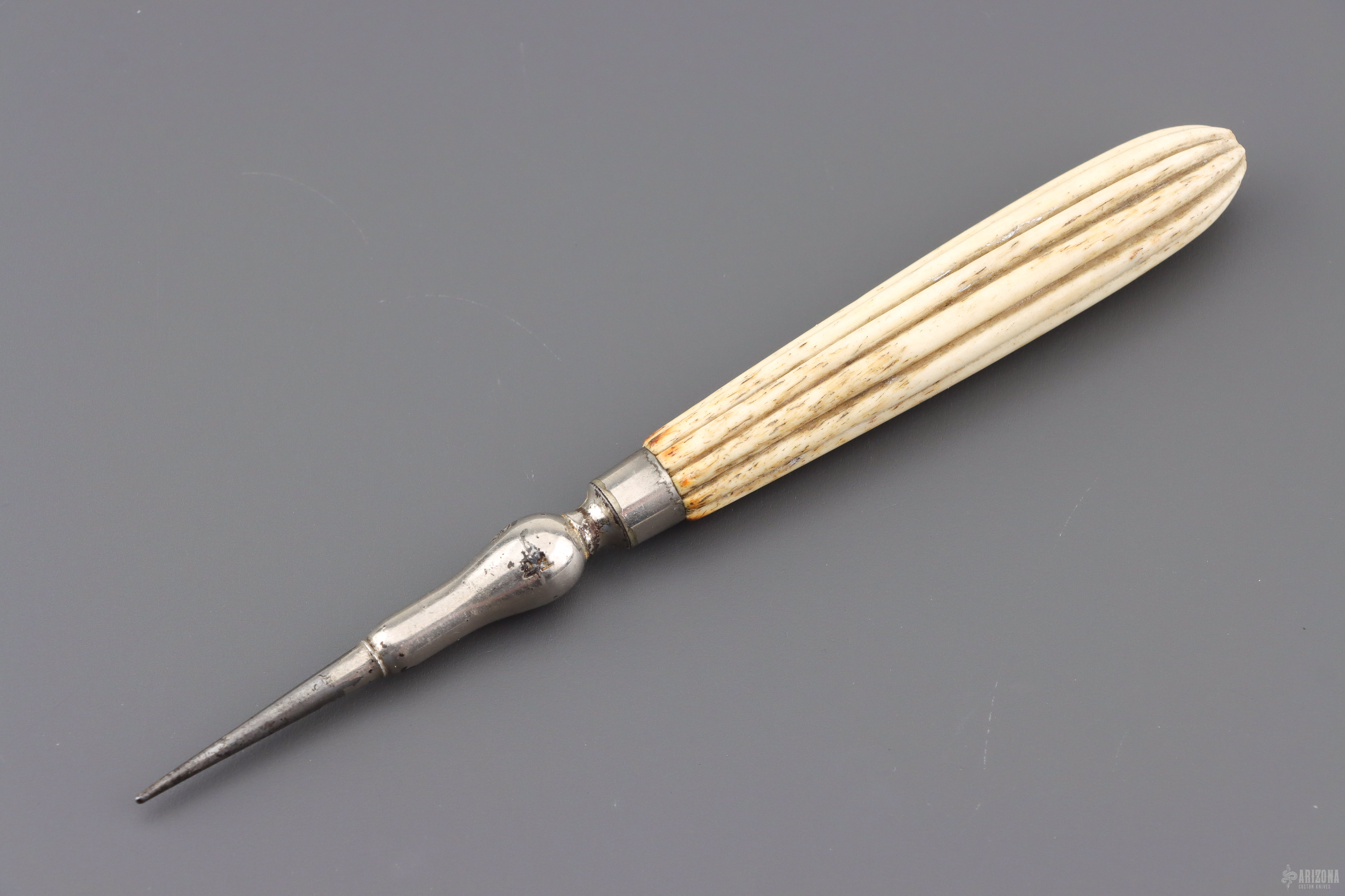 Antique Awl - Fluted Bone - Arizona Custom Knives