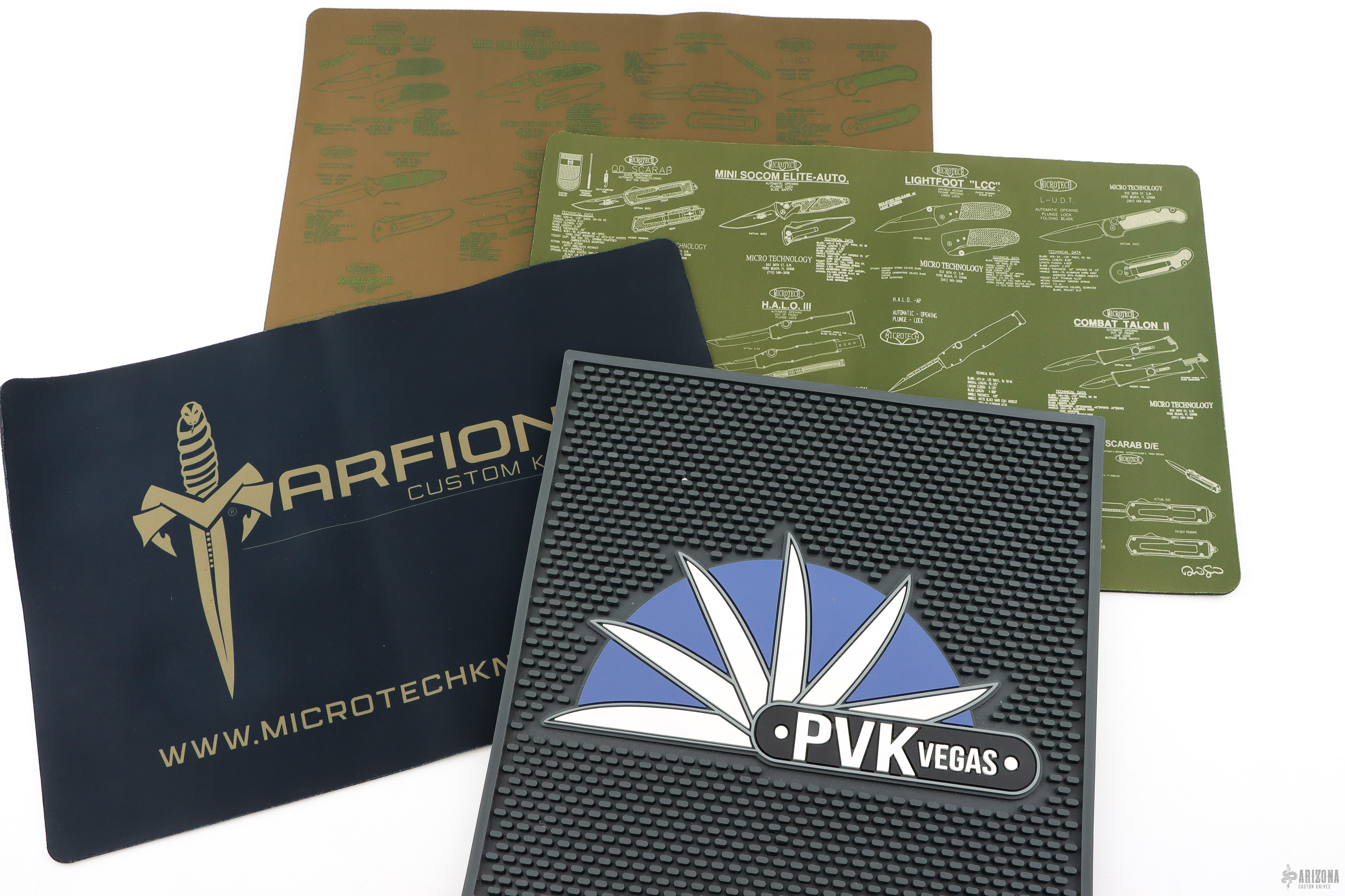 Microtech/Marfione Custom Knives/PVK Work Mats - Arizona Custom Knives