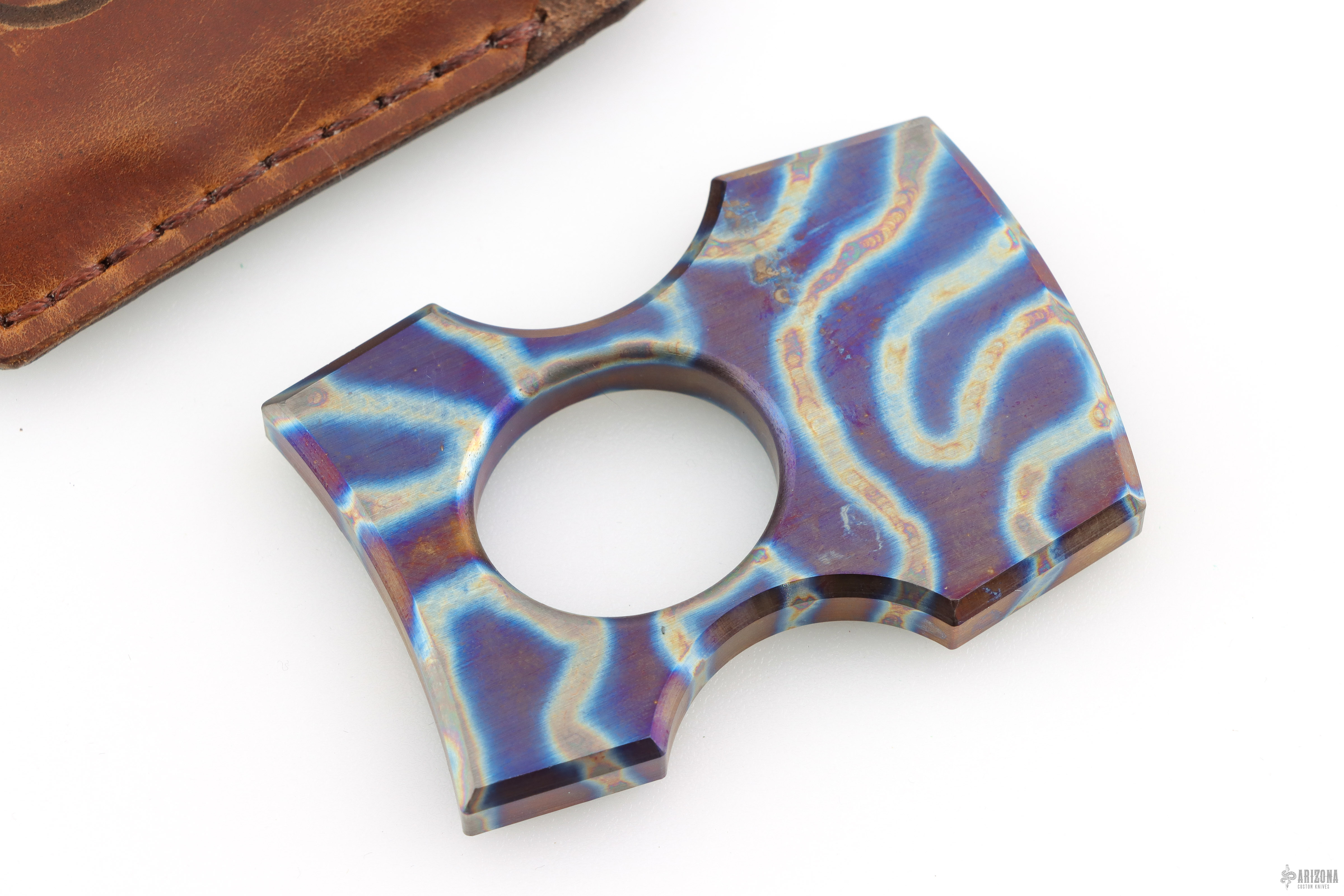 Titanium Single Knuckle - Flamed - Arizona Custom Knives