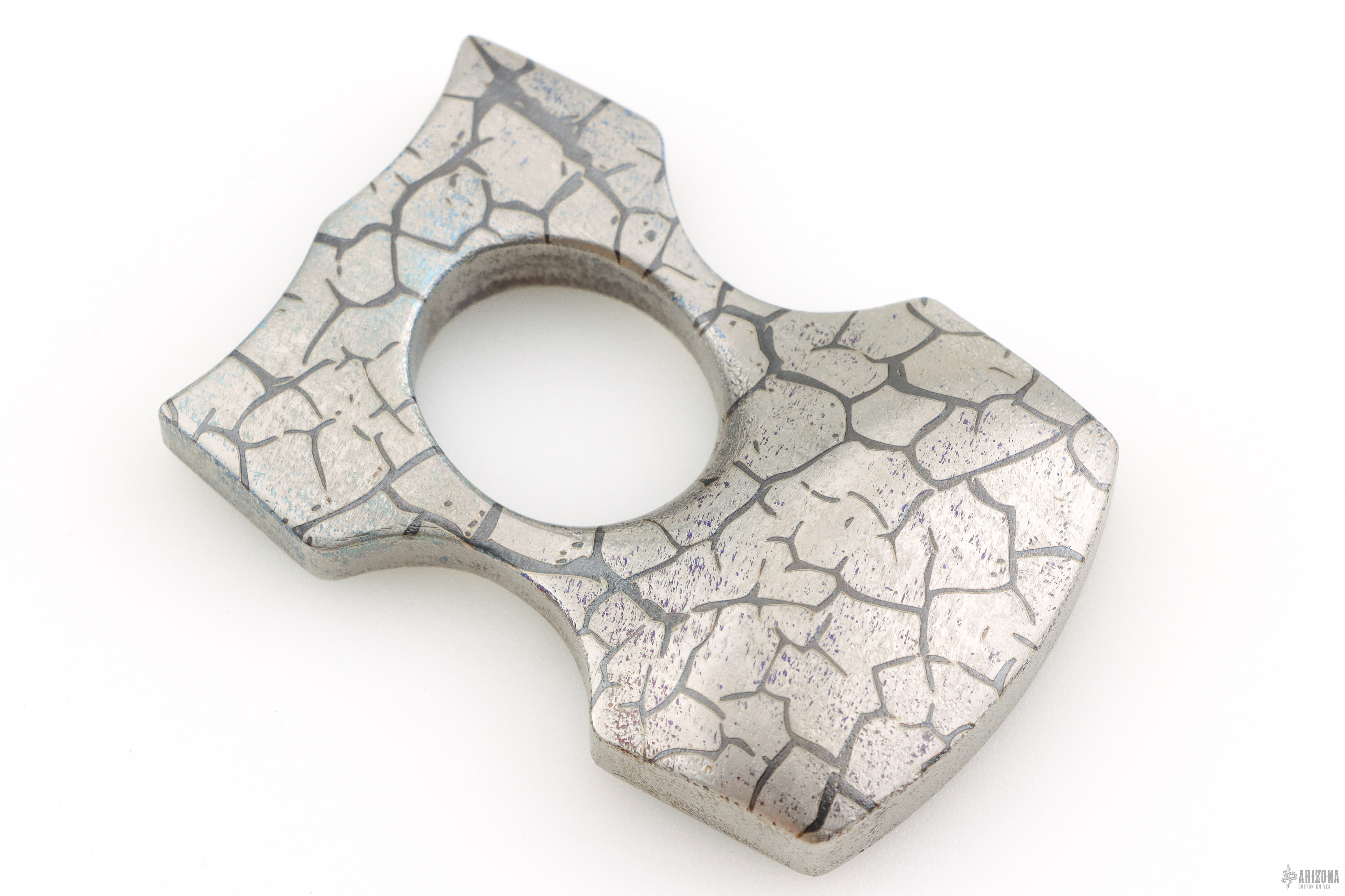 Titanium Single Knuckle - "Cracked" Finish - Arizona Custom Knives
