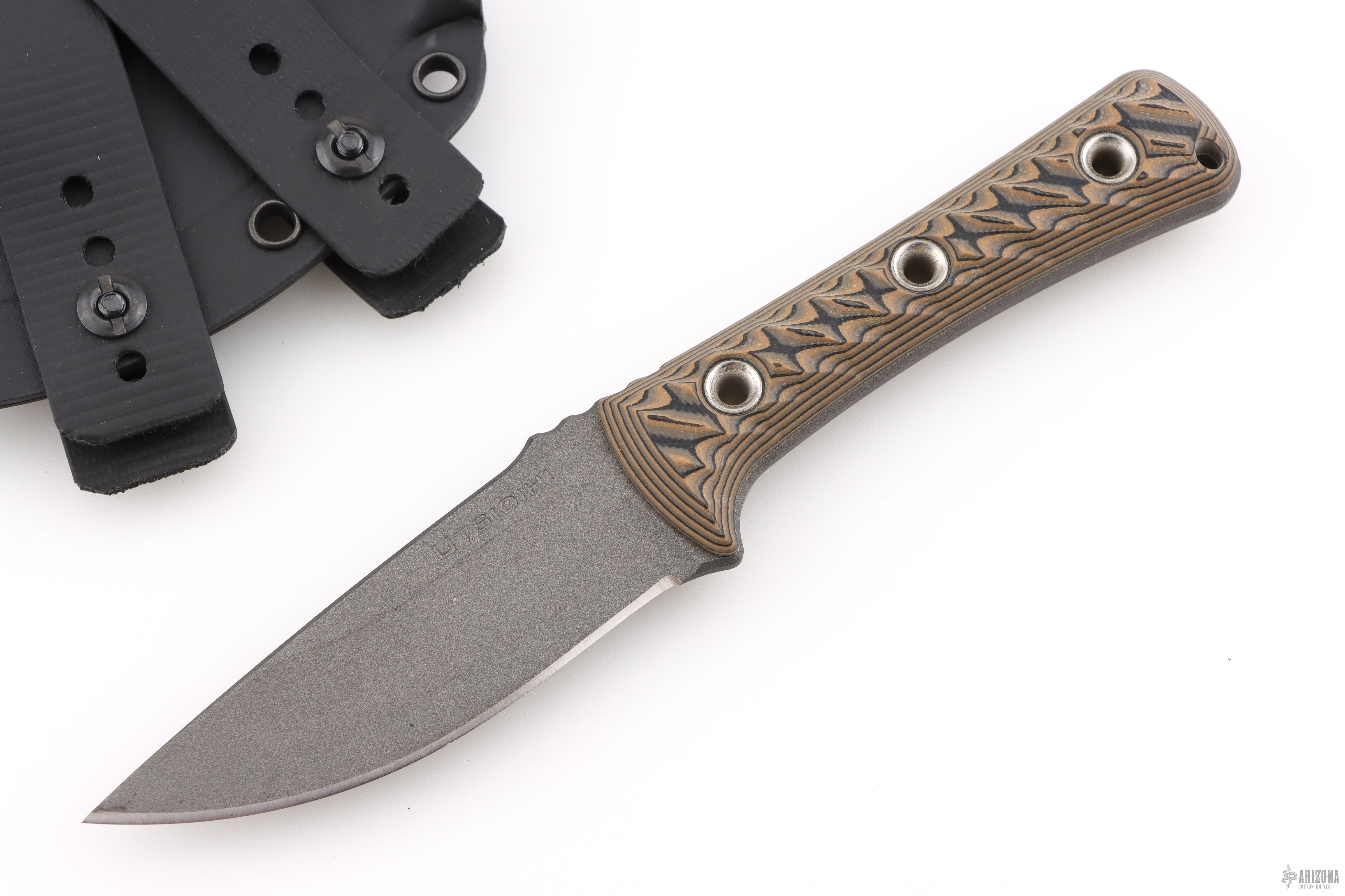 Utsidihi - Tungsten and Hyena Brown - Arizona Custom Knives