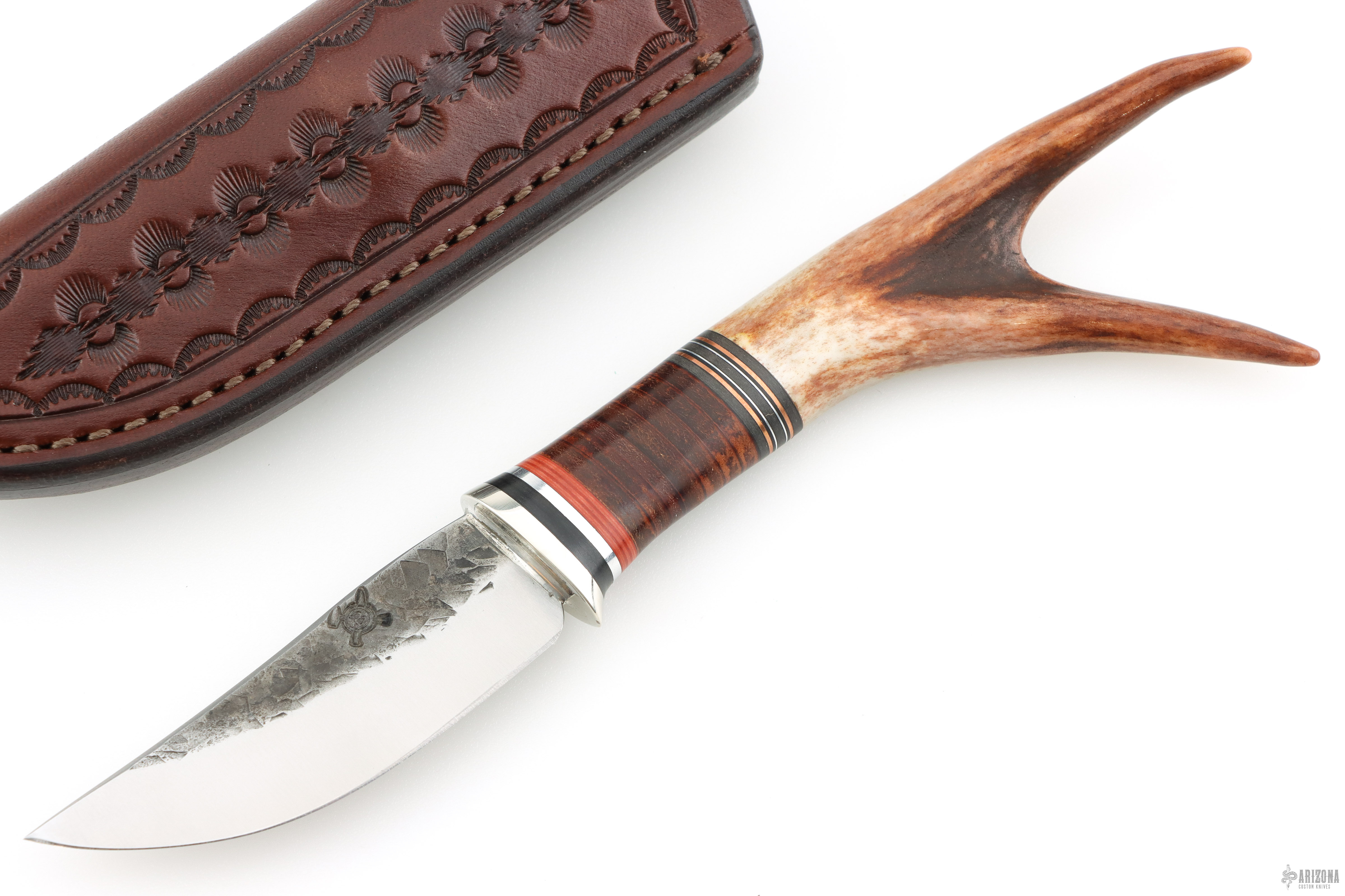 Stag Tine Pocket Knife - Arizona Custom Knives