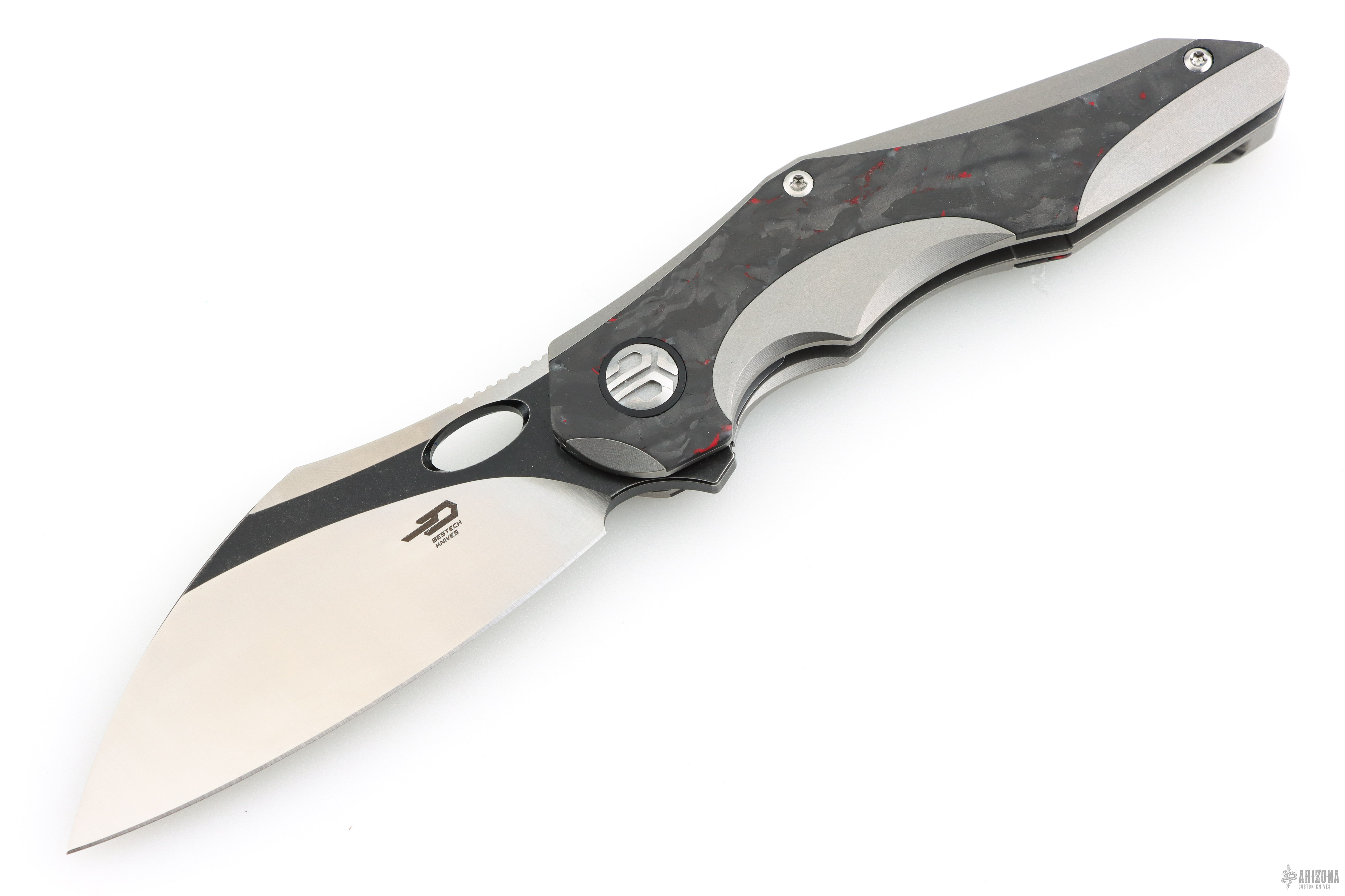 BT2105C Nogard - Red Marble Carbon Fiber - Arizona Custom Knives