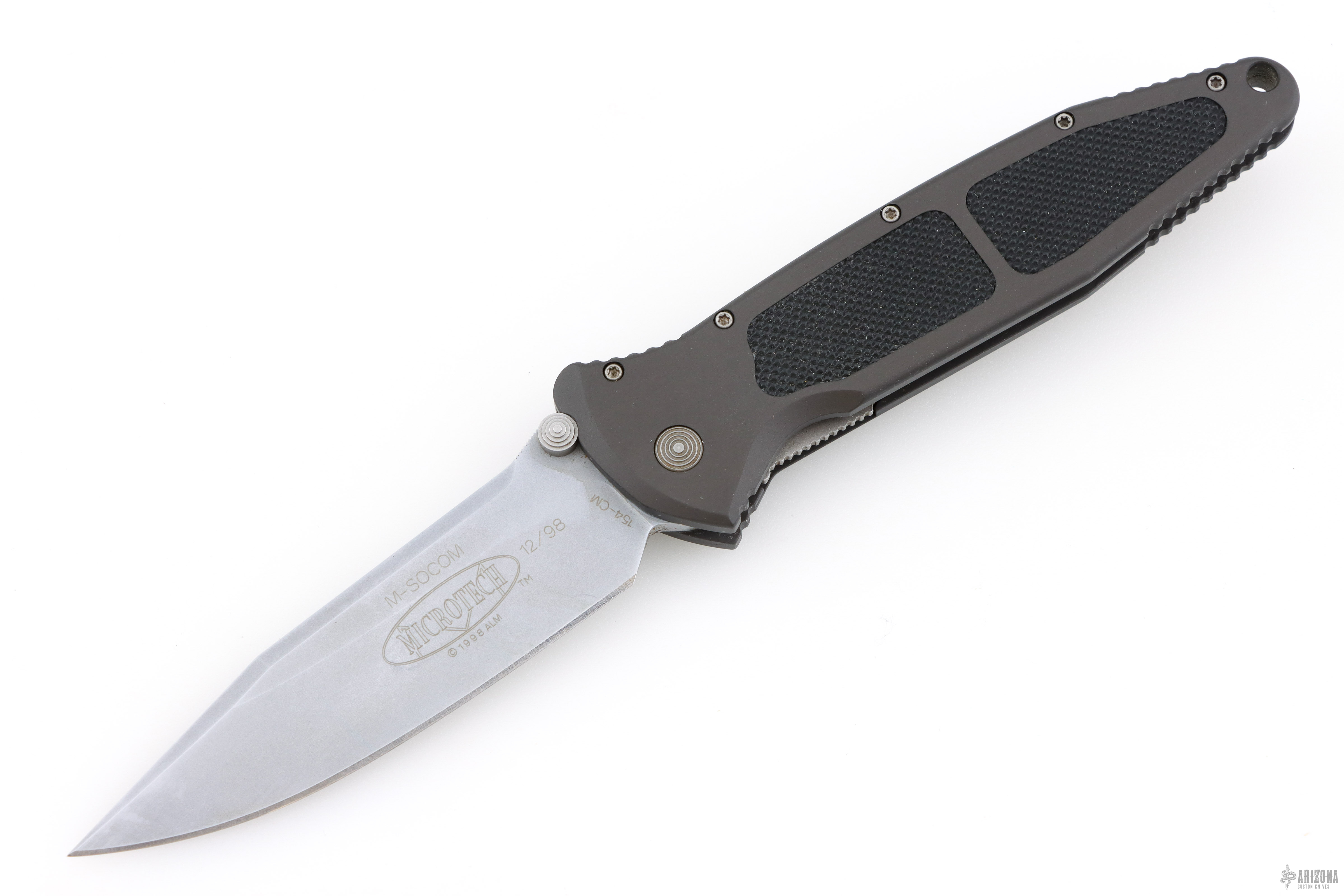 Mini Socom M/A Silver Blade Plain 12/98 - Arizona Custom Knives