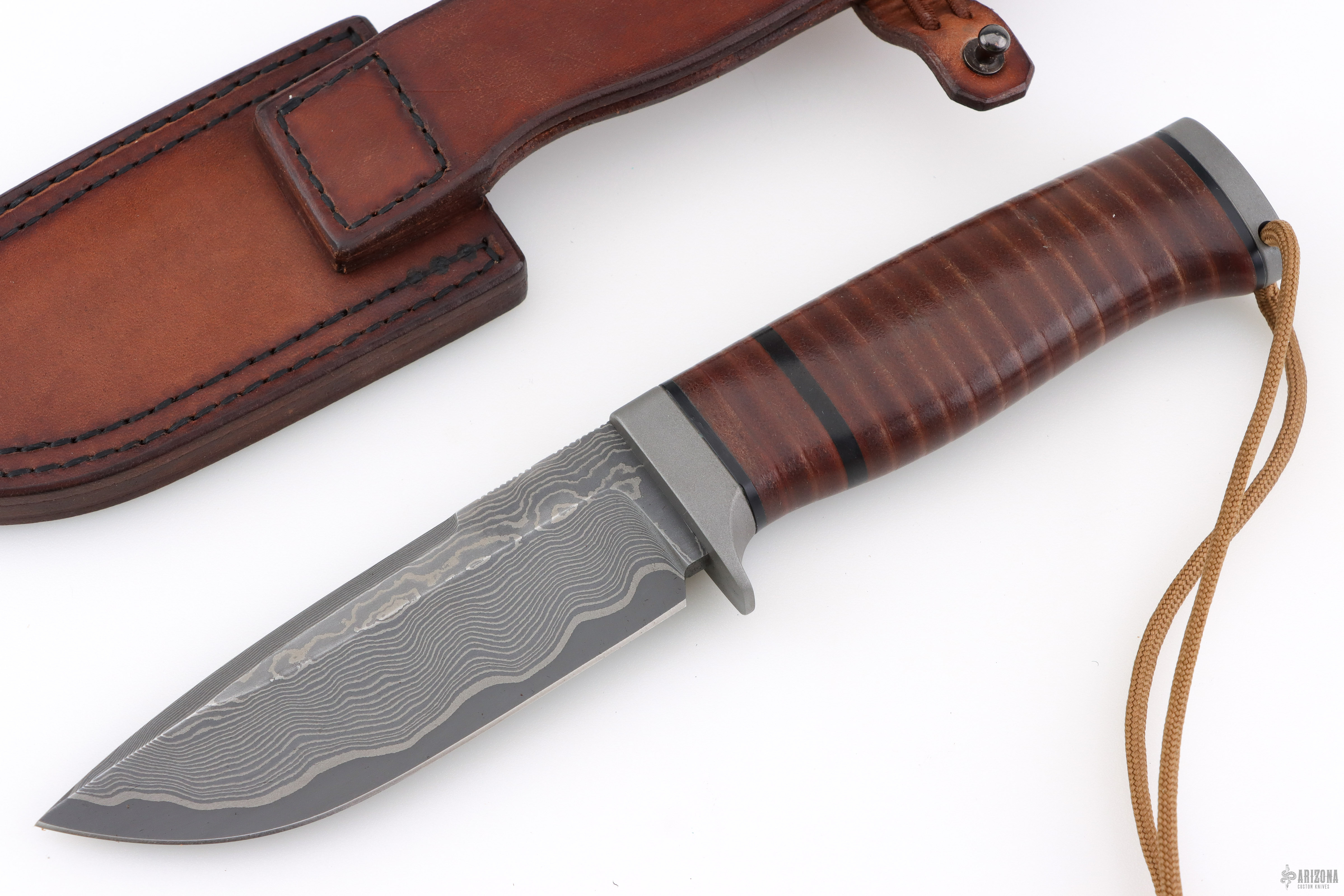 Micro Hunter - Stainless San Mai Damascus w/ Elmax Core - Arizona ...
