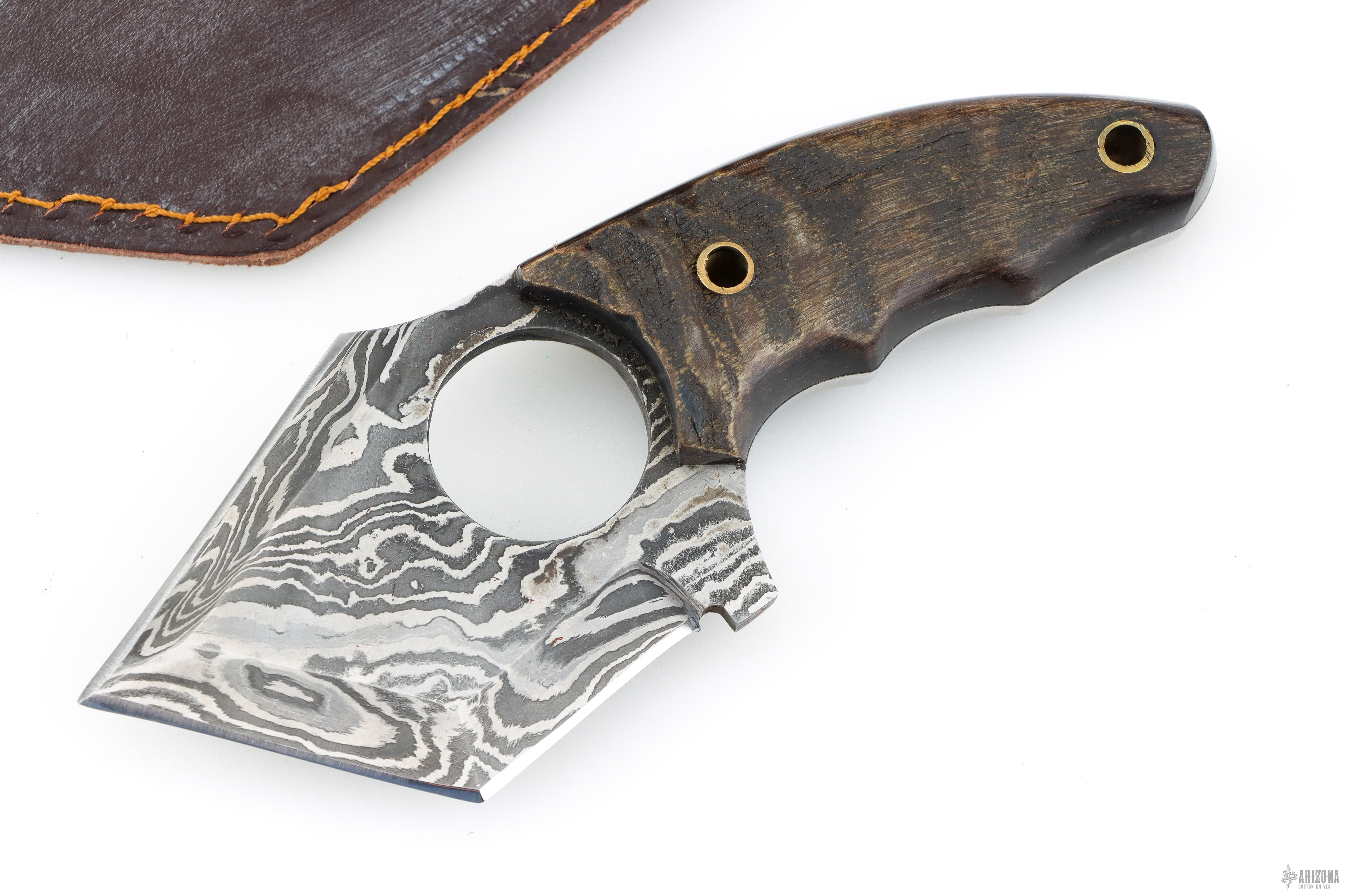 Damascus Punch Knife - Arizona Custom Knives