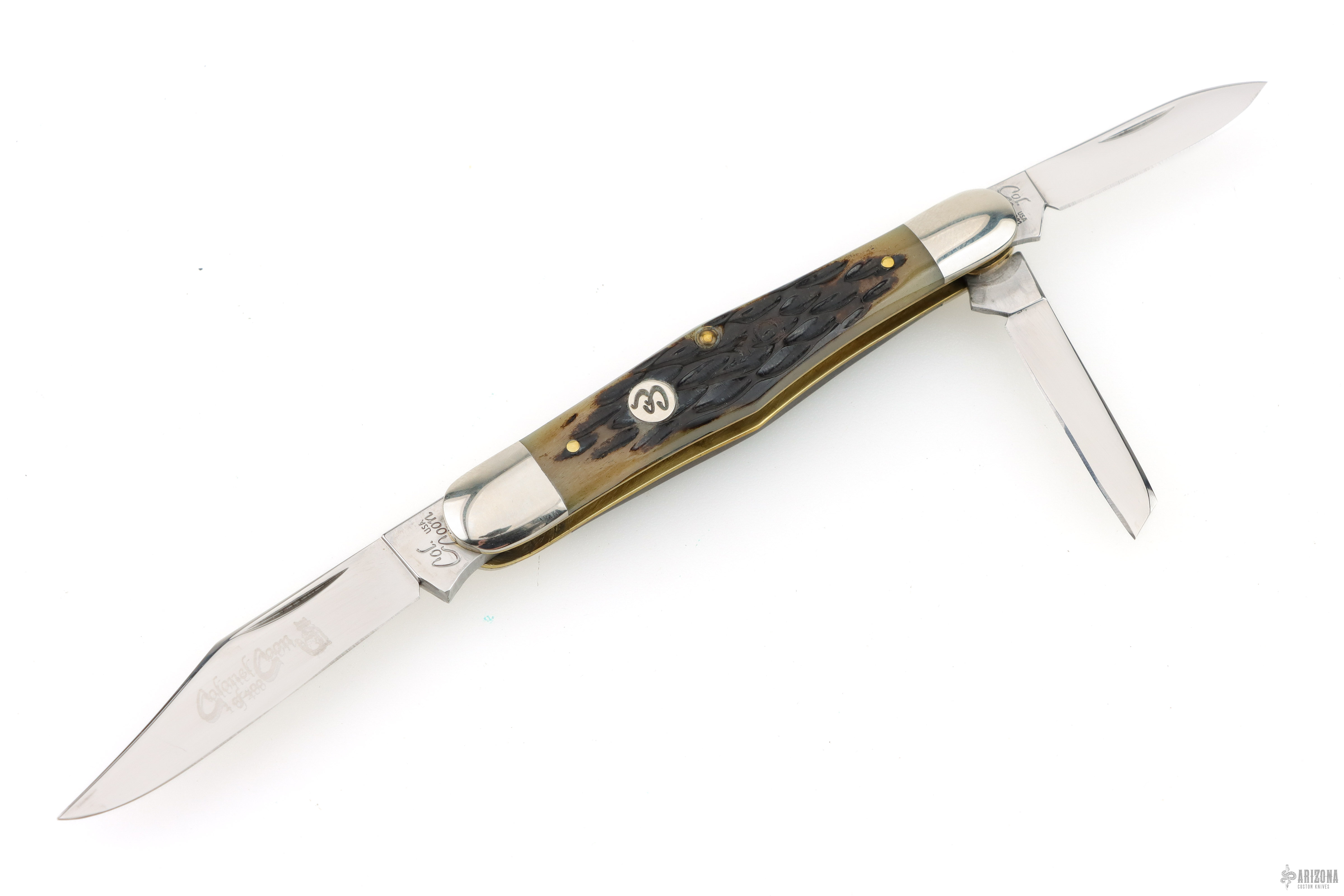 3-Blade Splitback Whittler - Arizona Custom Knives