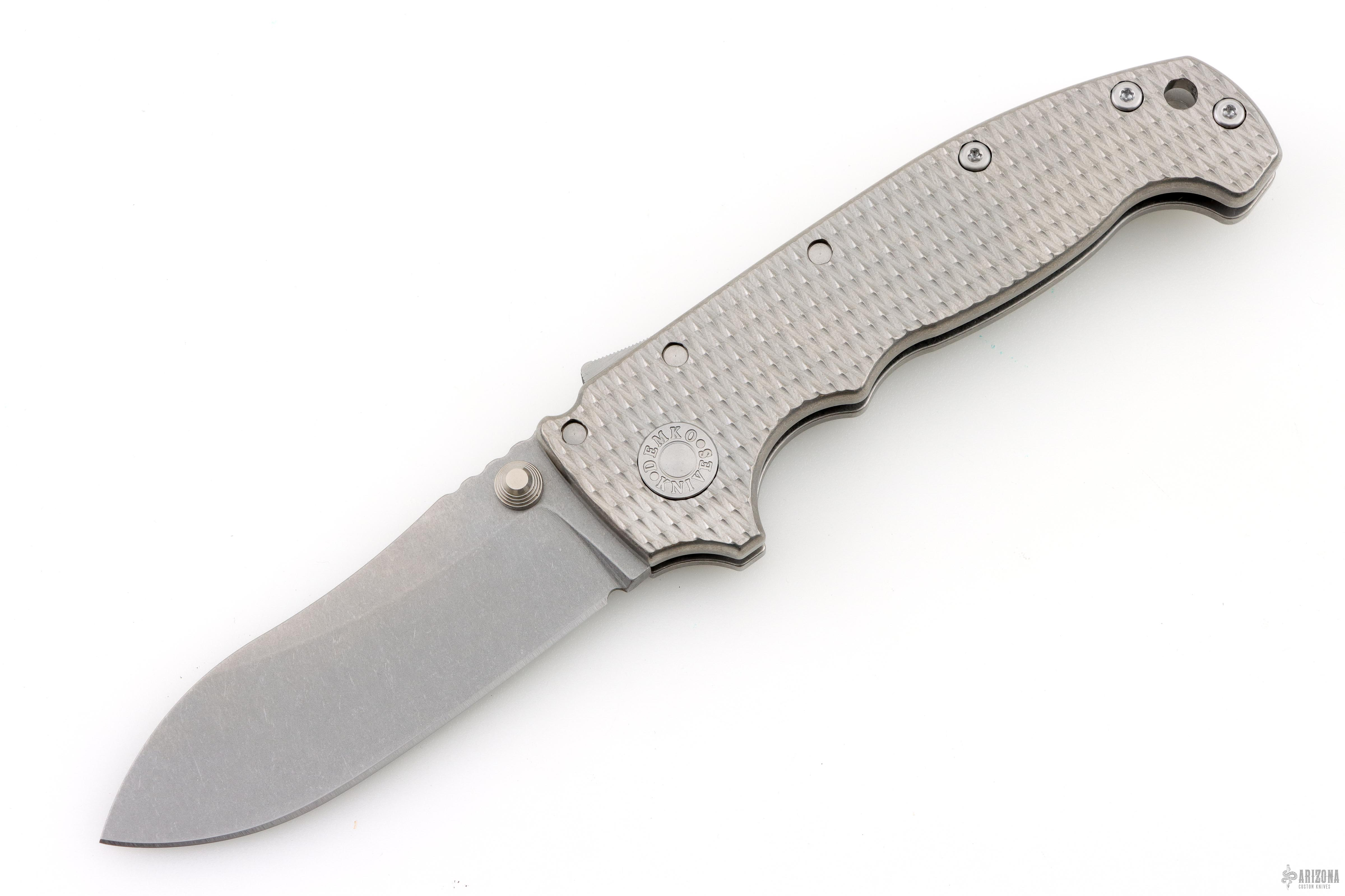 AD20 Butcher - Magnacut Textured Titanium #072 - Arizona Custom Knives