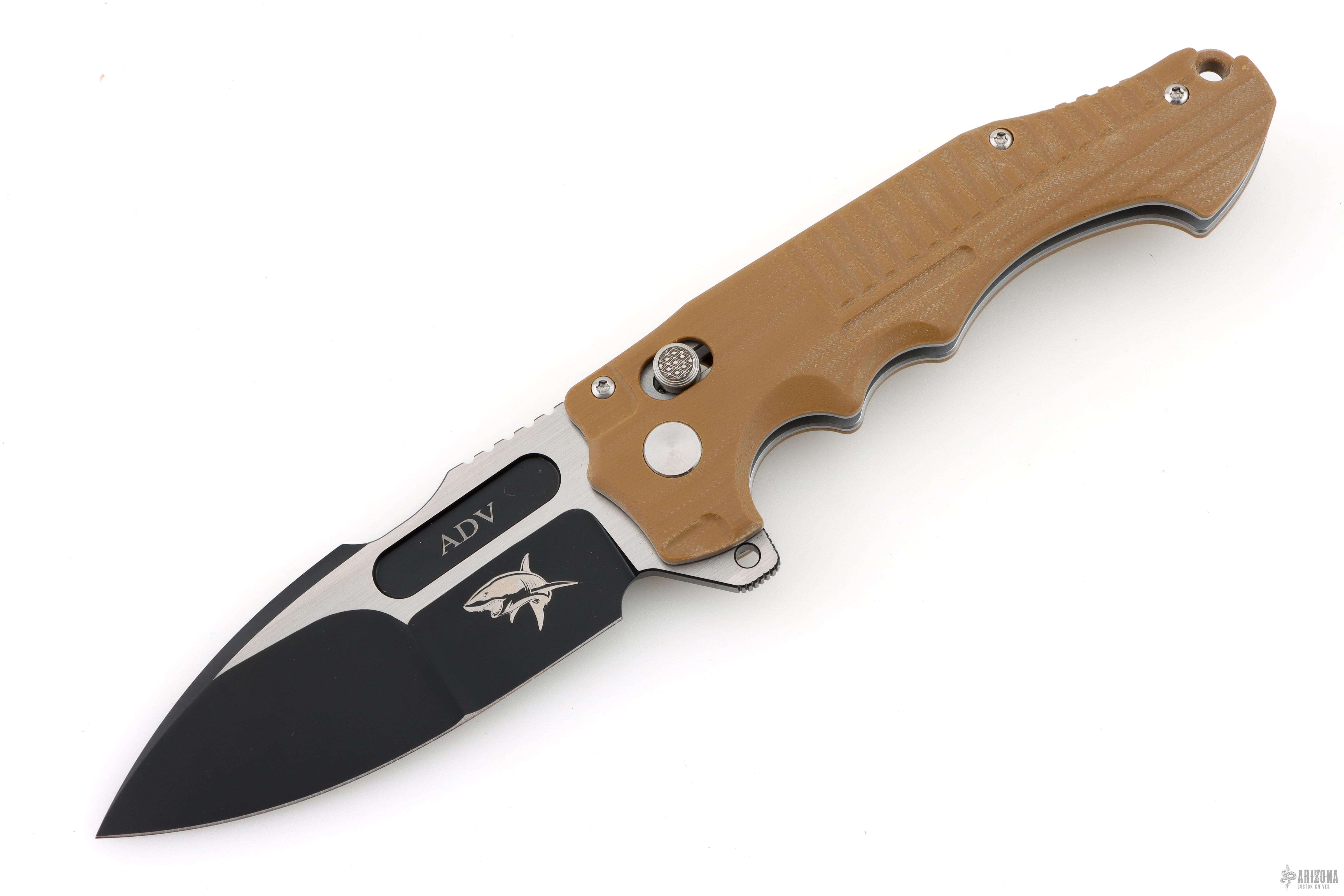 Bull Shark Bar Lock Knife Tan G-10 - Arizona Custom Knives
