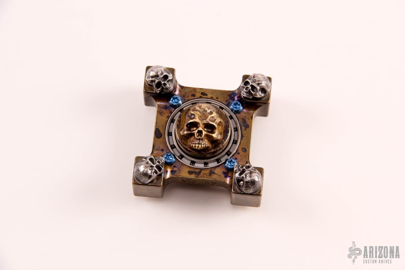 4 Skull Ring Spin with Skull Slug - Arizona Custom Knives