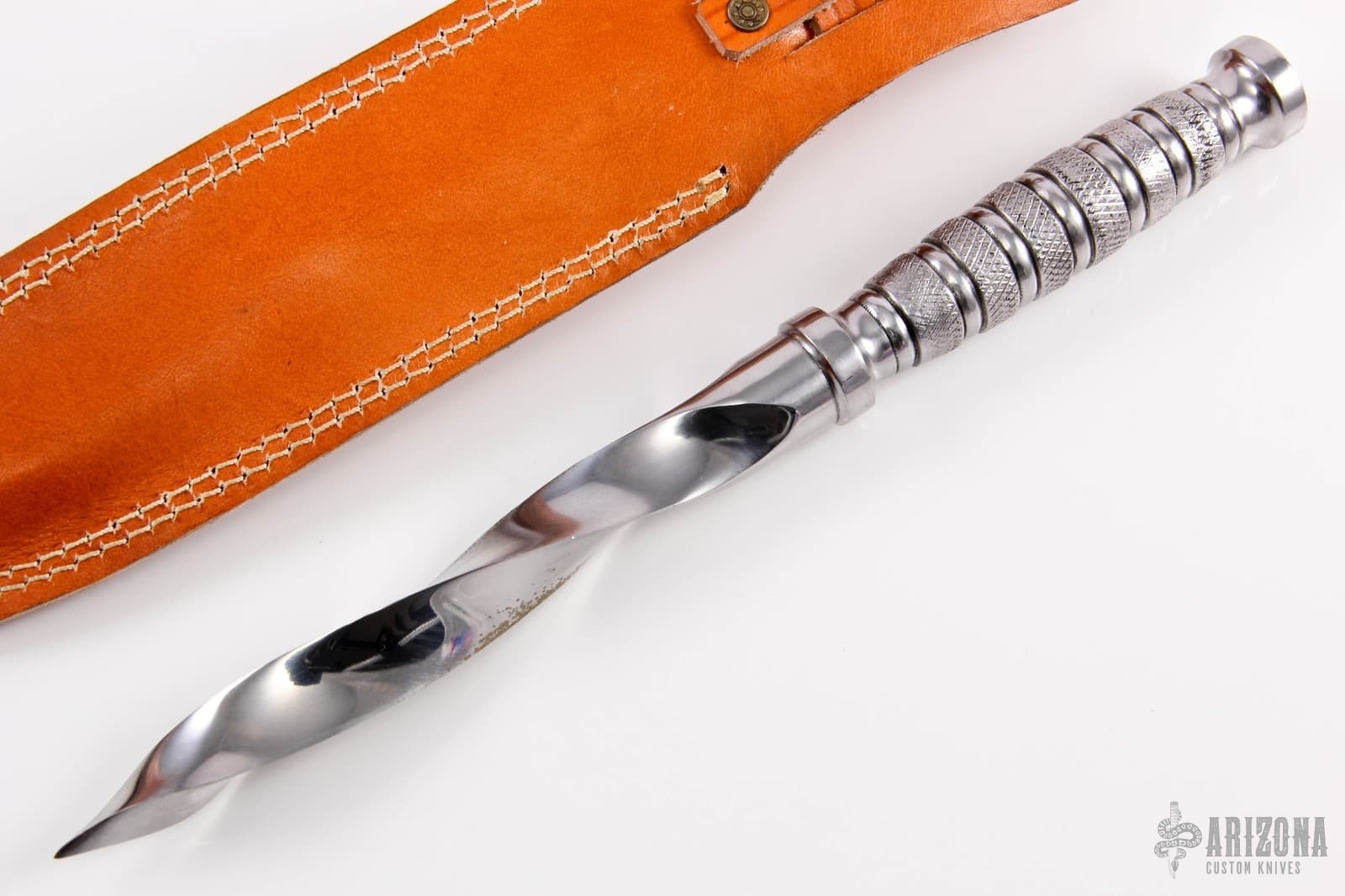 Damascus Triangle Dagger - Arizona Custom Knives