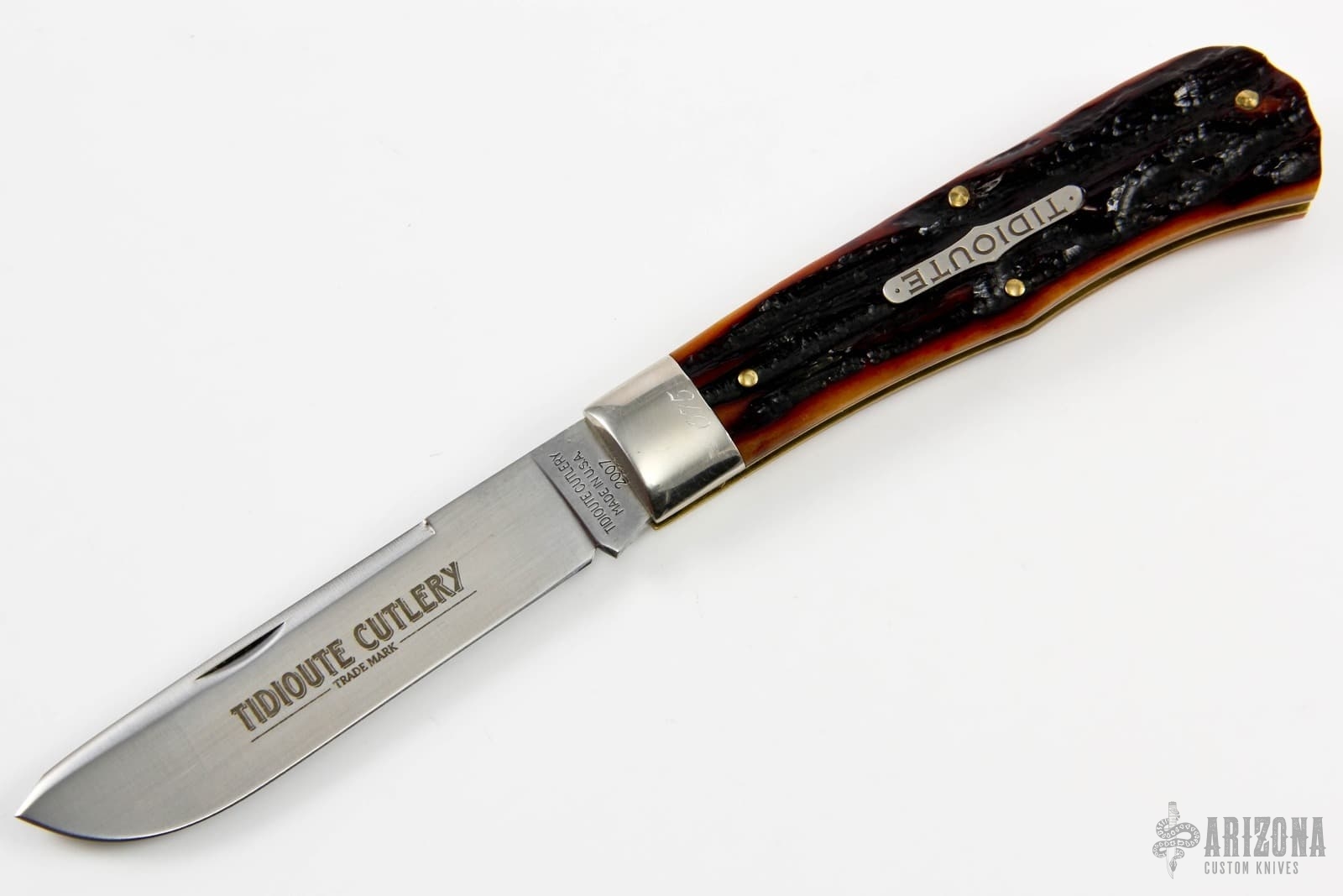 Pioneer Trapper - Burnt Orange Bone - Arizona Custom Knives
