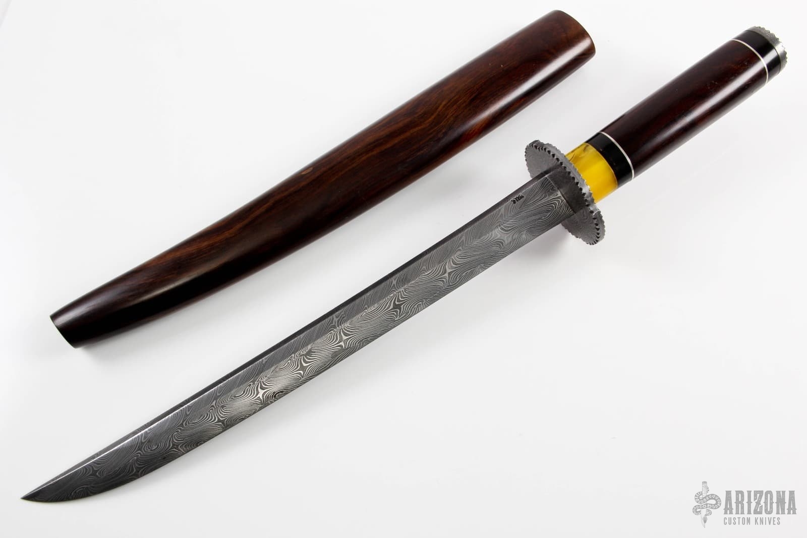 Damascus Tanto - Arizona Custom Knives